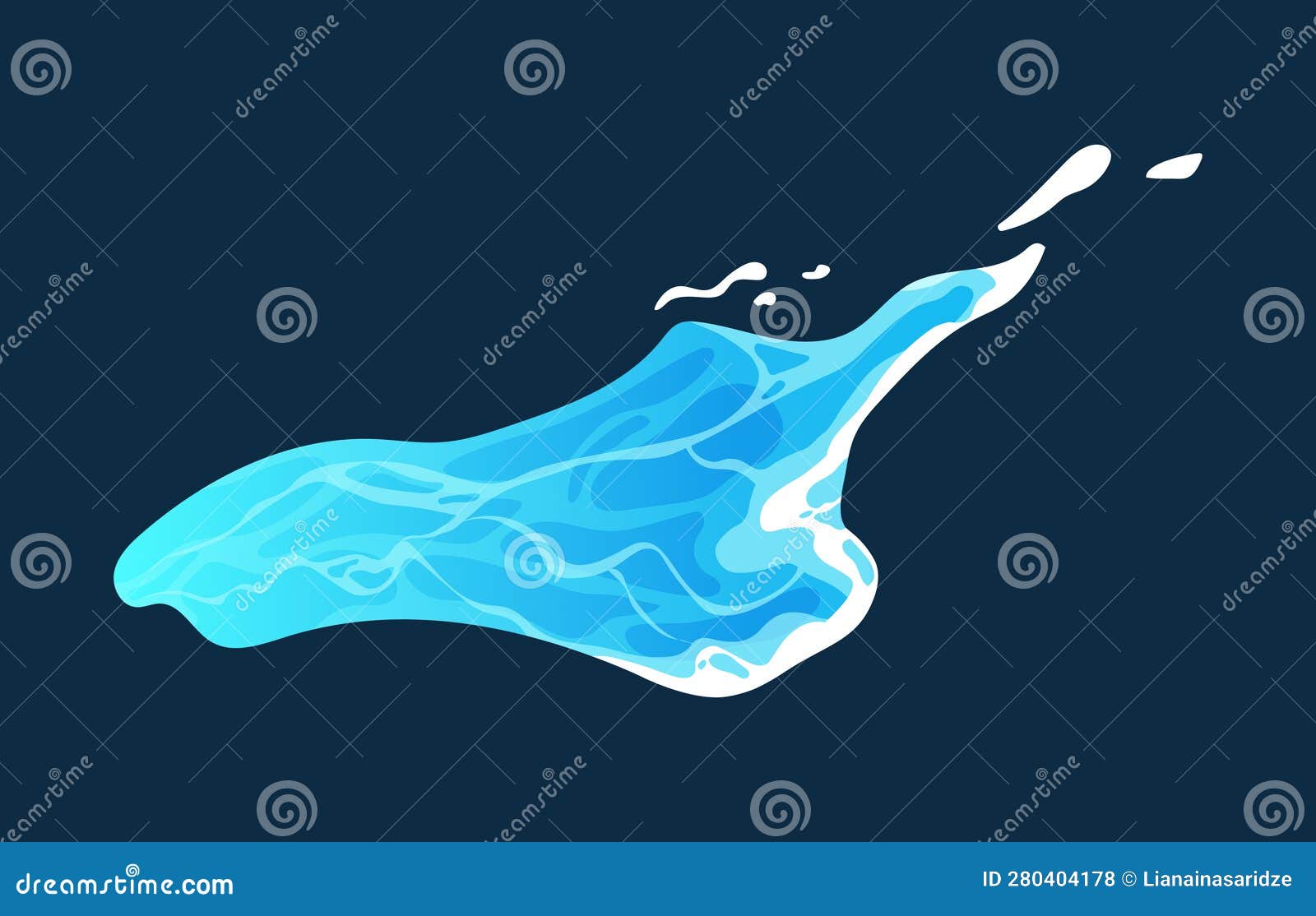 Liquid Water Splash Concept Stock Vector - Illustration of watery ...