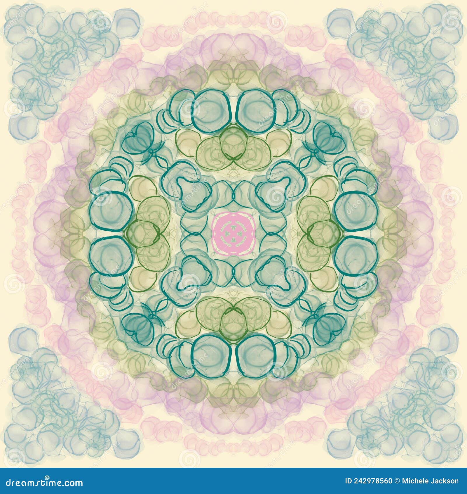 Muted Watercolor Textured Tile Stock Illustration - Illustration of ...