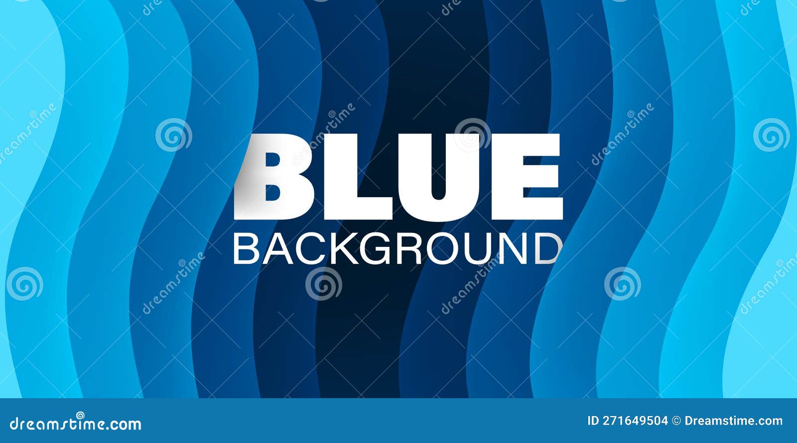 Liquid Wave Blue Color Gradation Vector Background. Abstract Fluid ...