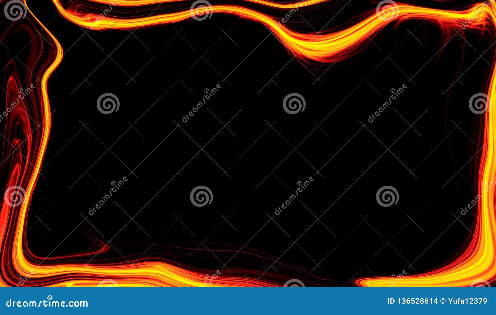 Liquid Wave Border for Copy Space. Colorful Border Texture Stock ...