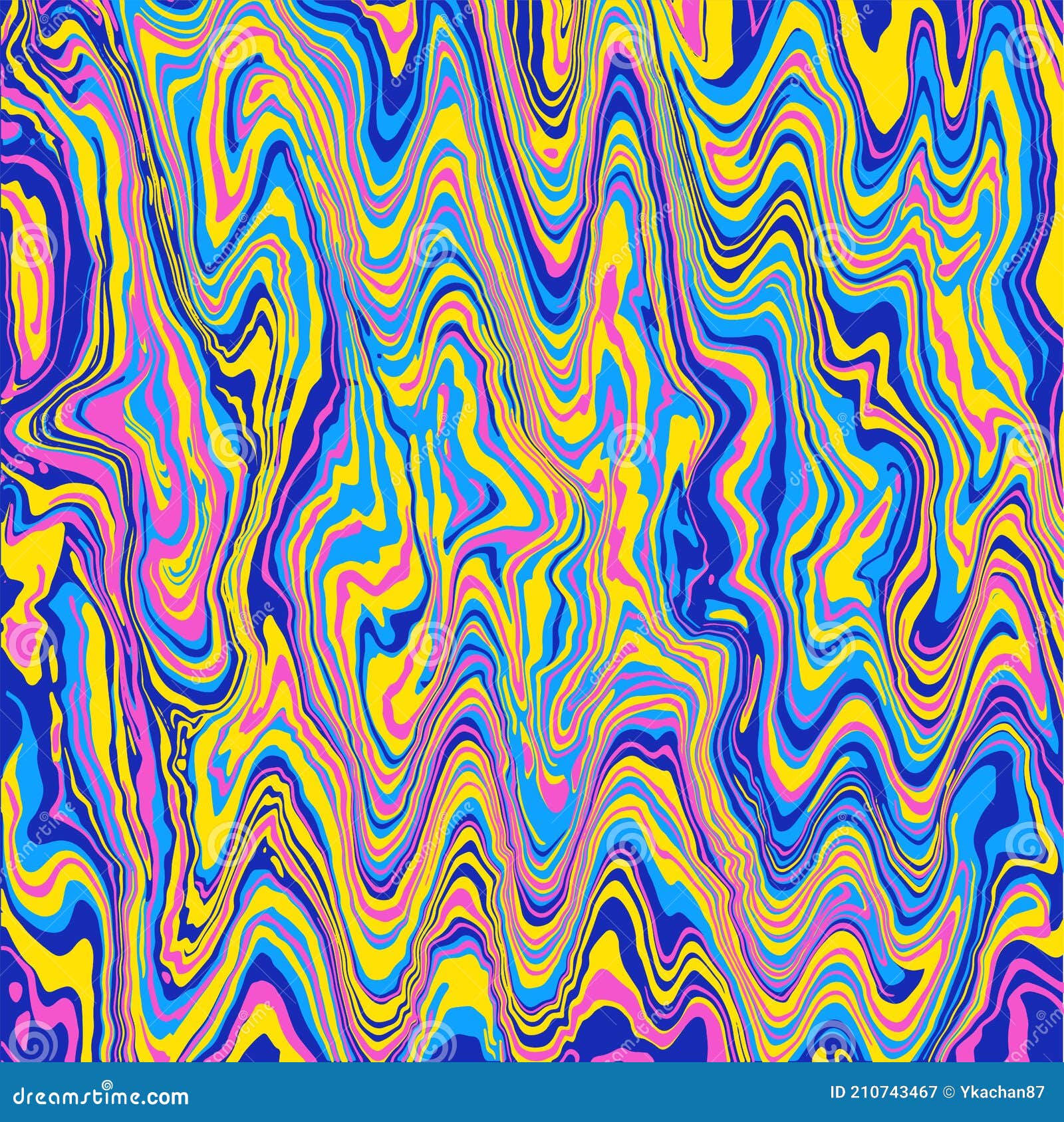 Liquid Wave Psychedelic Texture. Abstract Illustration. Stock Vector ...