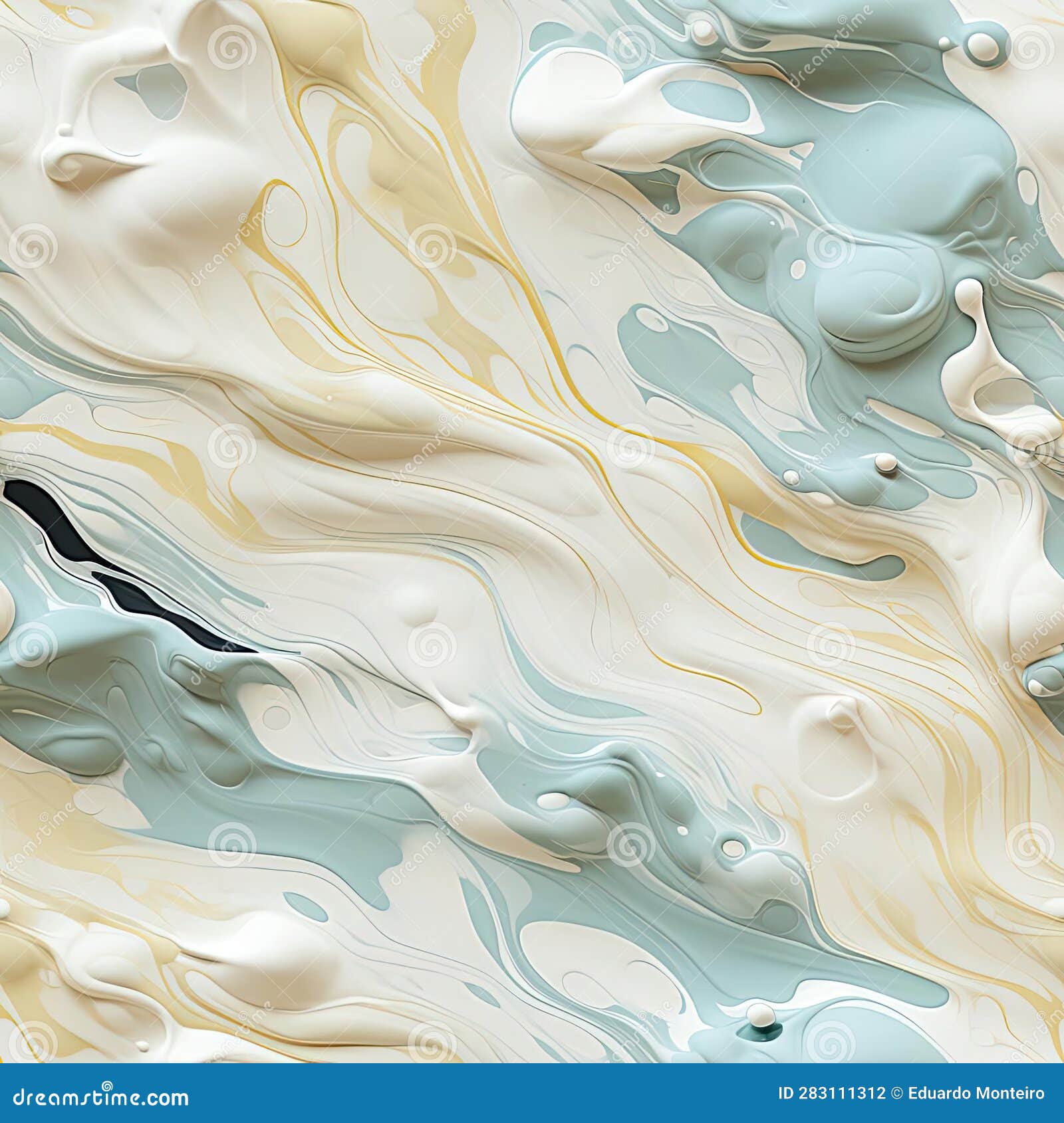 Liquid White and Blue Texture with Rococo Pastel Hues in a Hyper ...