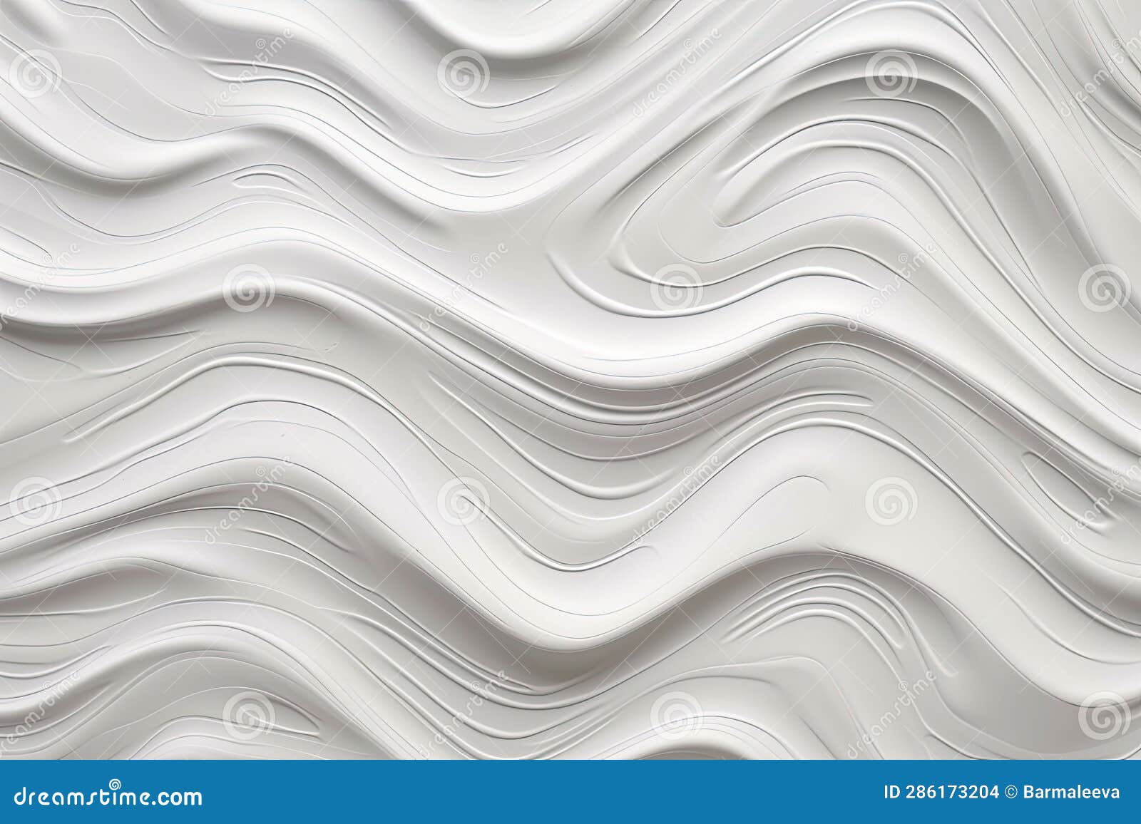 Liquid White Wavy Plastic Texture. Wrinkle Silicone Sheet Stock ...
