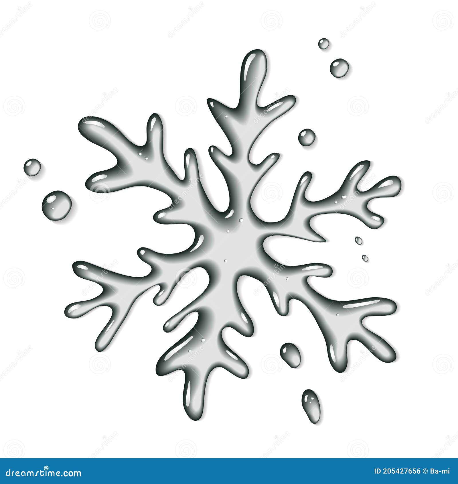 Snowflake Stylized Vector Drawing Stock Vector - Illustration of ...
