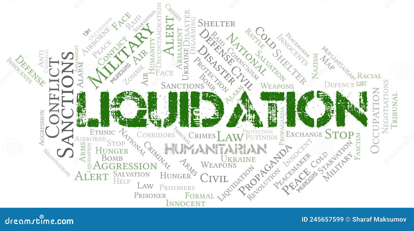 Liquidation Word Cloud. Vector Made with the Text only. Stock Vector ...