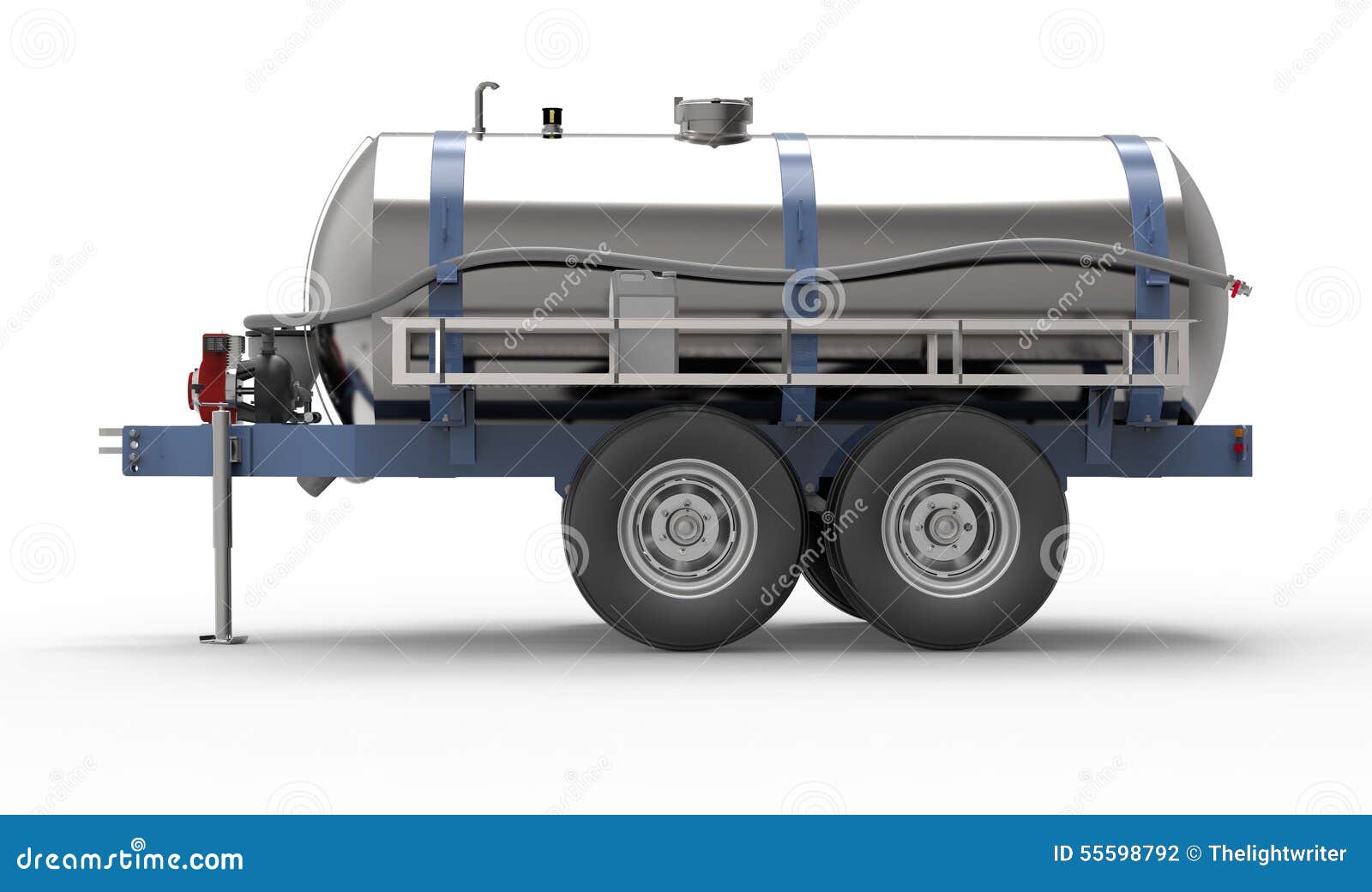 Liquide Container Trailer Isolated on a White Background Stock ...