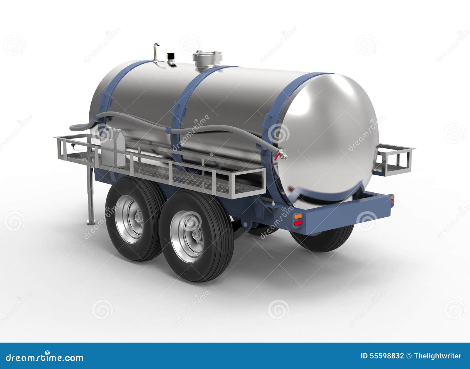 Liquide Container Trailer Isolated On A White Background Royalty-Free ...