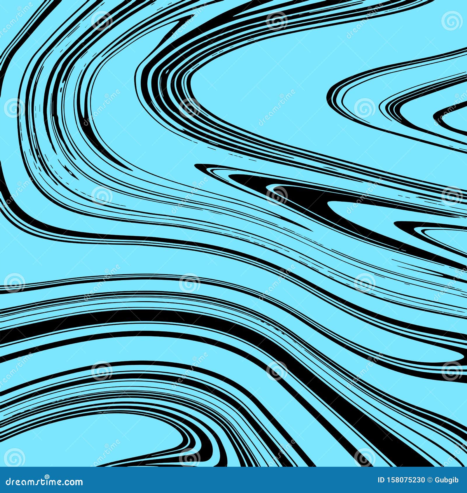 Liquify Effect Background with Black and Blue Colors Stock Vector ...