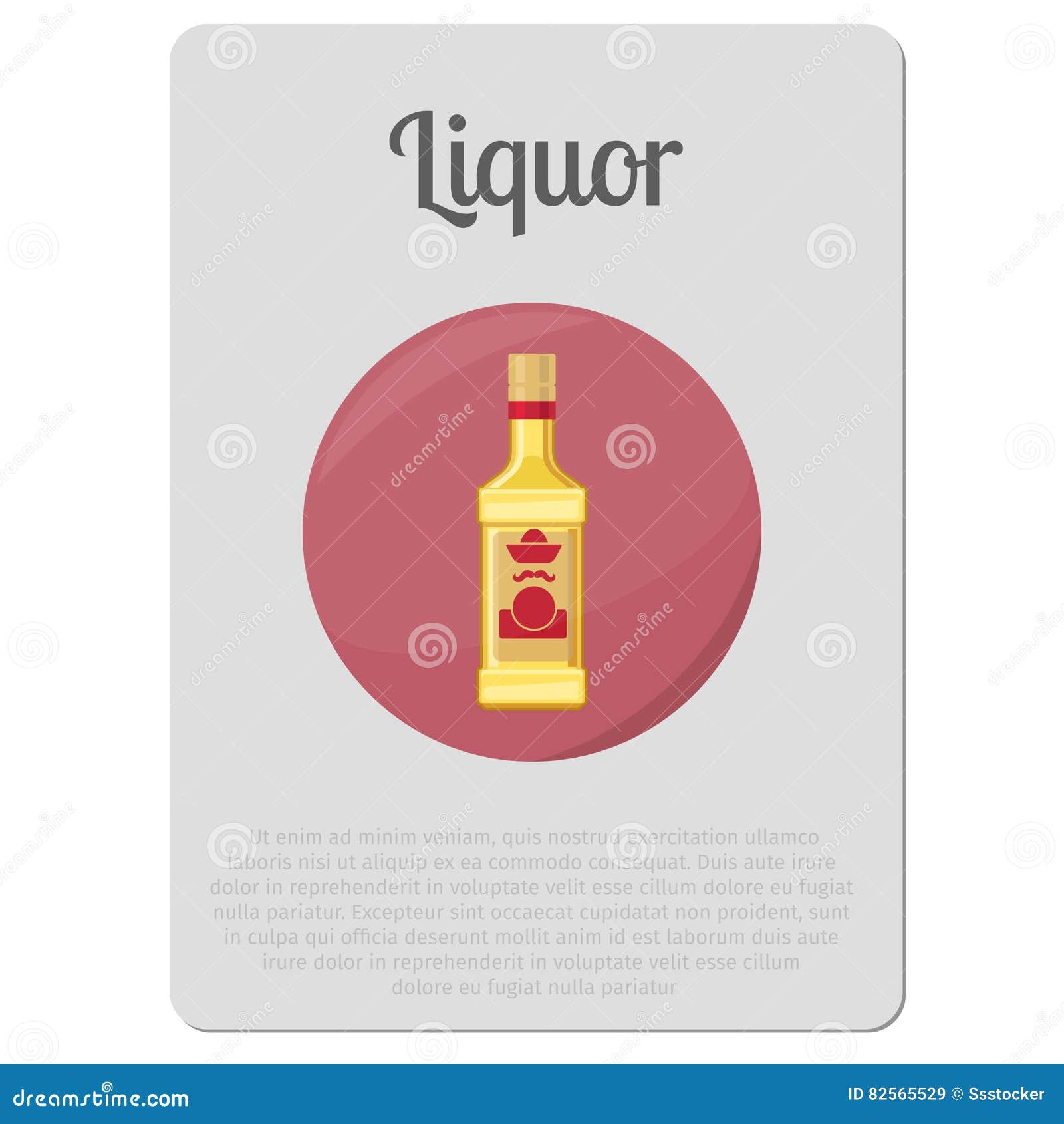 Liquor Alcohol Sticker with Bottle Stock Vector - Illustration of ...