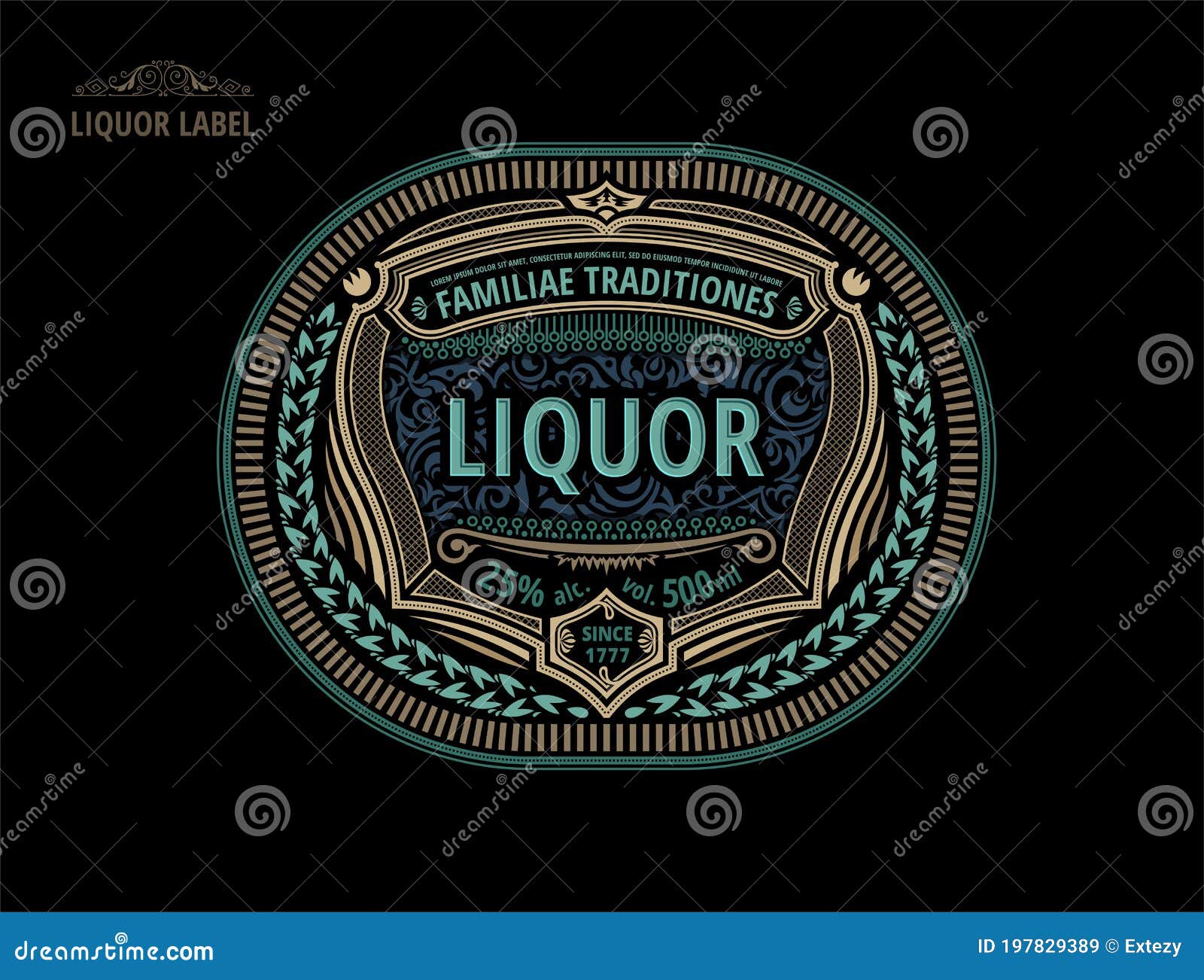 Liquor Label, Modern Style Typographic Template, Beverage Package ...