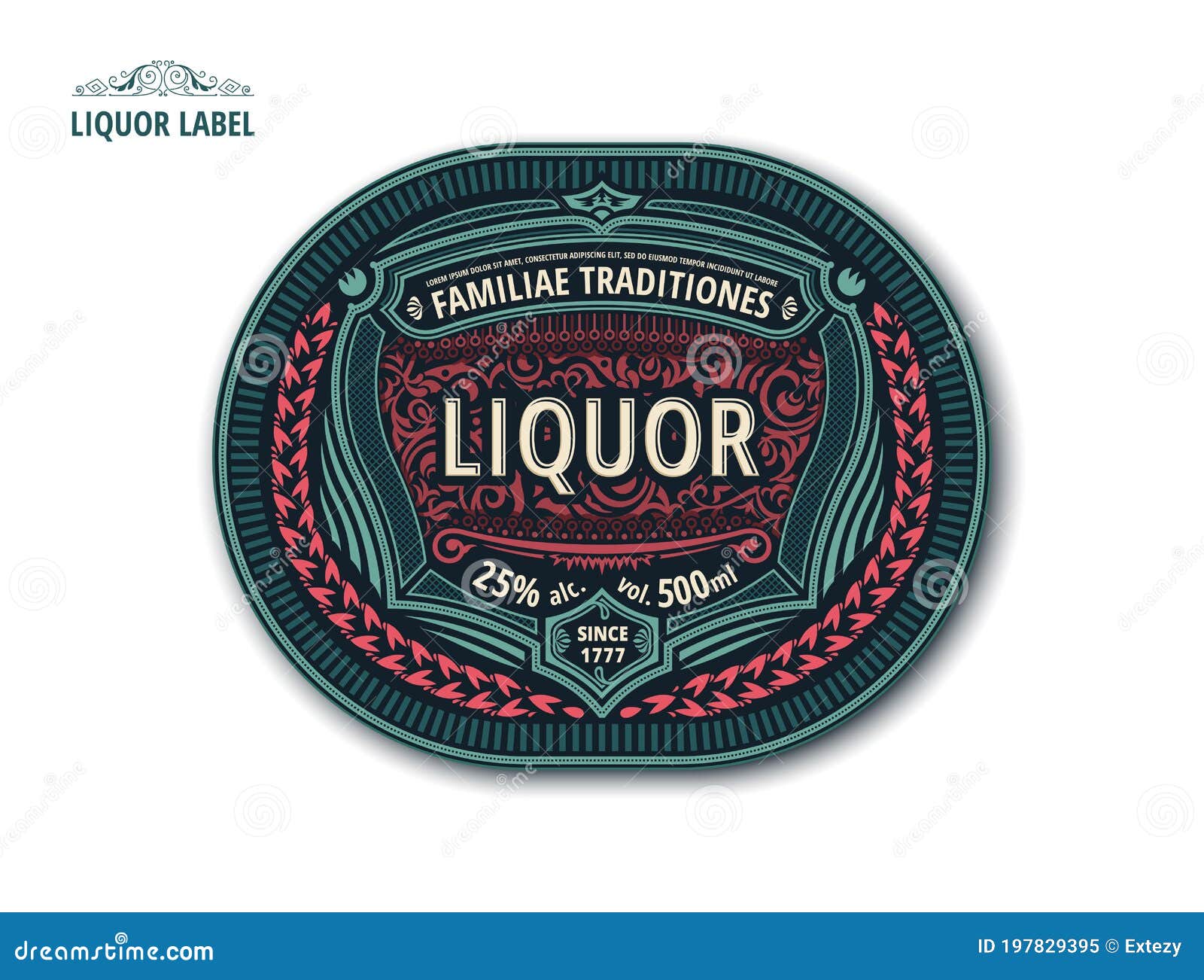 Liquor Label, Modern Style Typographic Template, Beverage Package ...