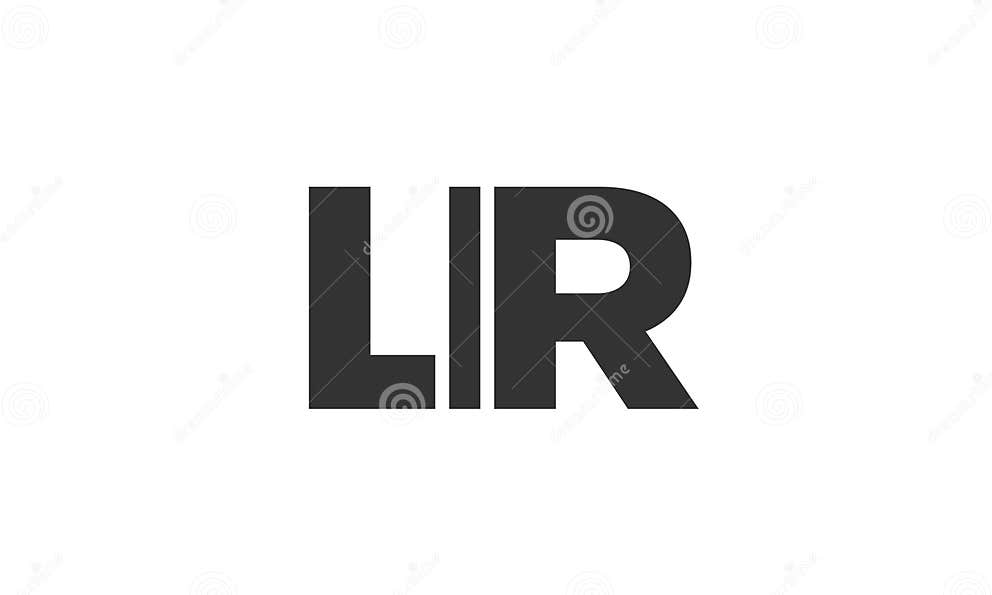 LIR Logo Design Template with Strong and Modern Bold Text. Initial ...