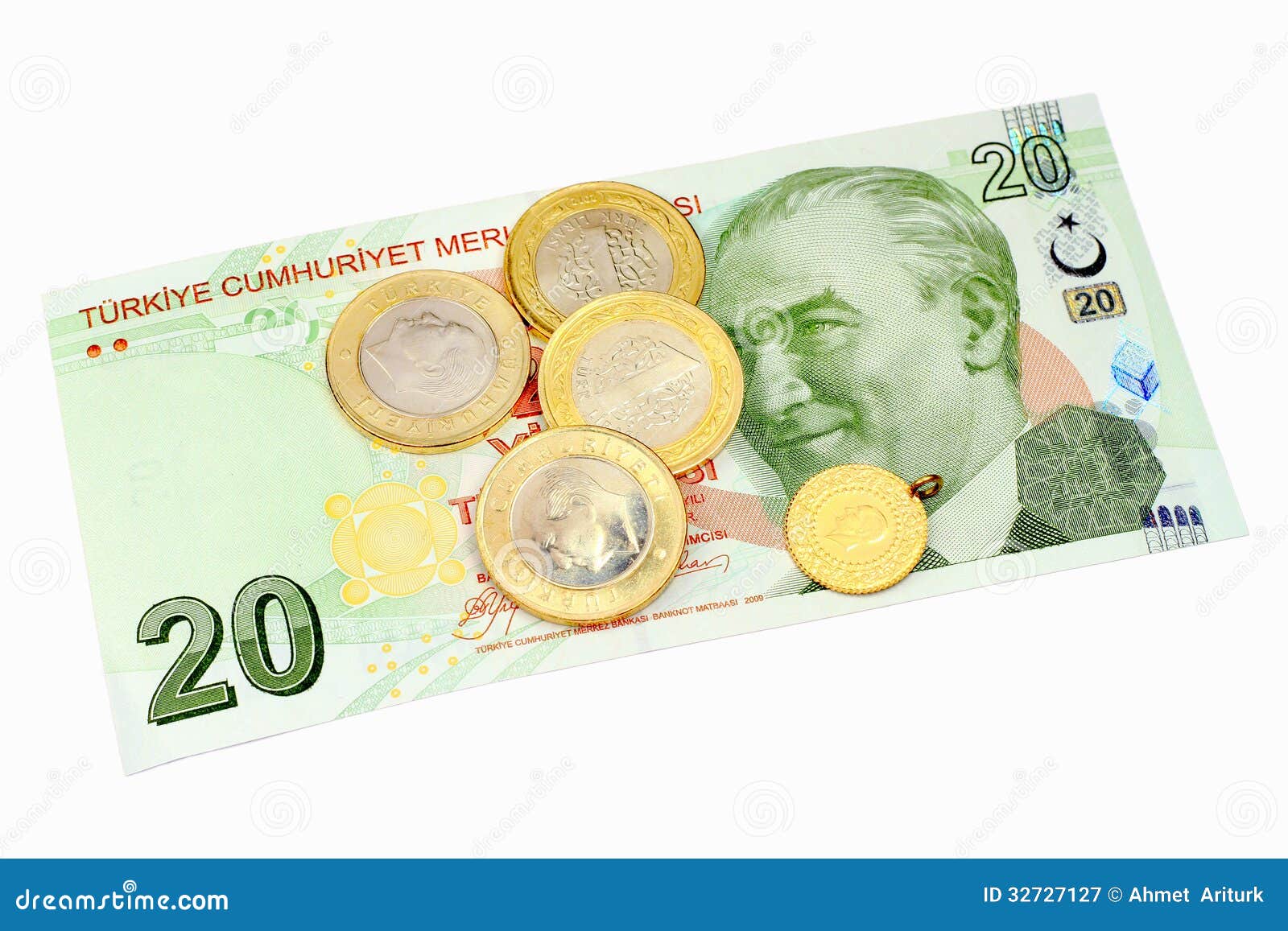 20-Lira-Banknote stockbild. Bild von banknote, münze - 32727127