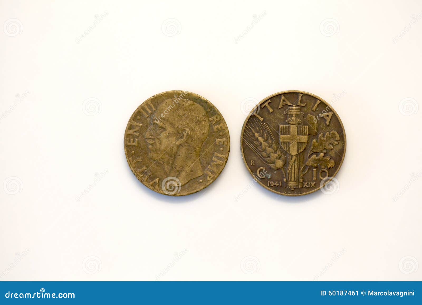Lira cent coin stock image. Image of 1941, historical - 60187461