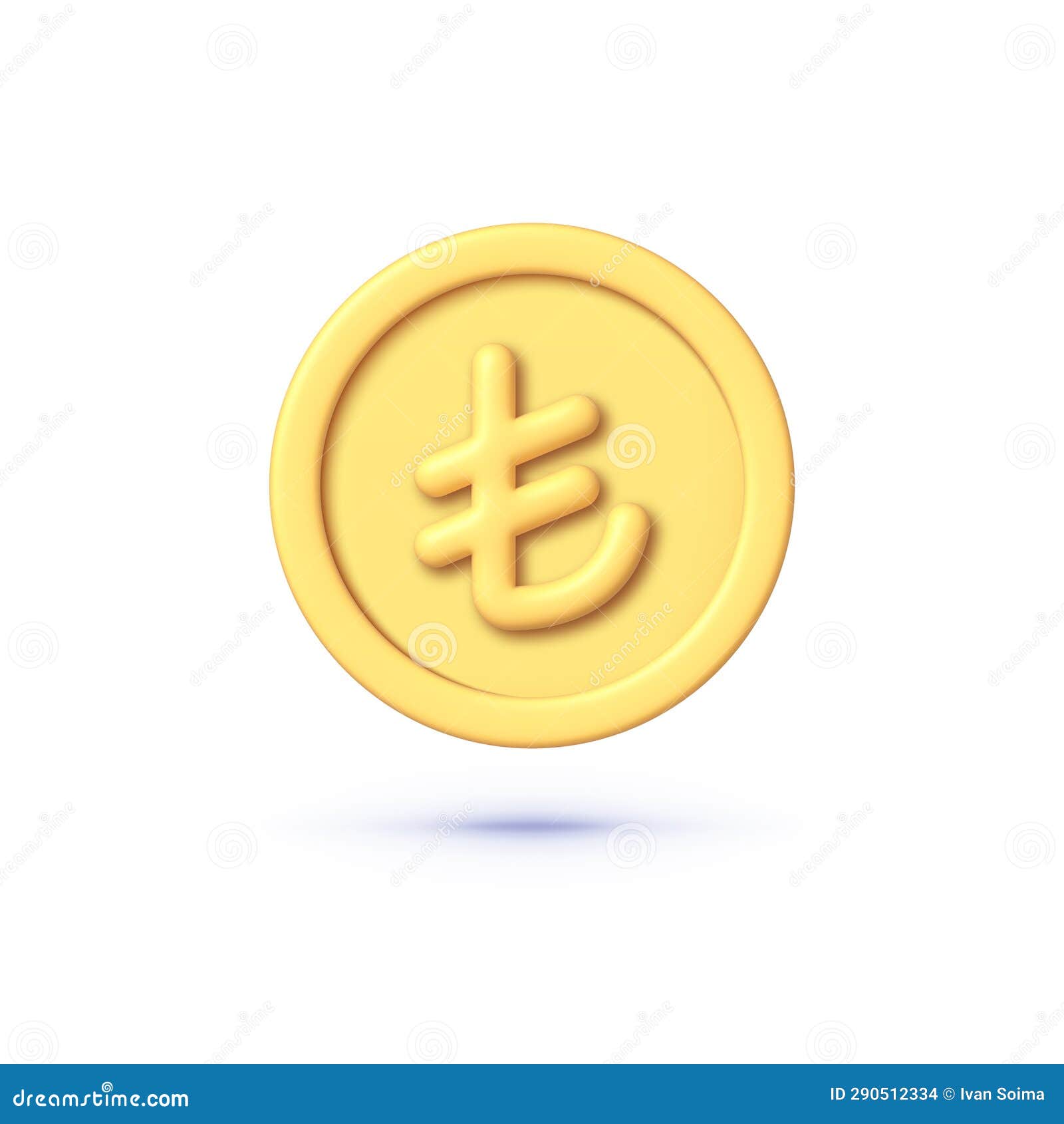 The Lira Coin Symbolised As Tl Concept, Kurus Or Piastre Vector Color ...