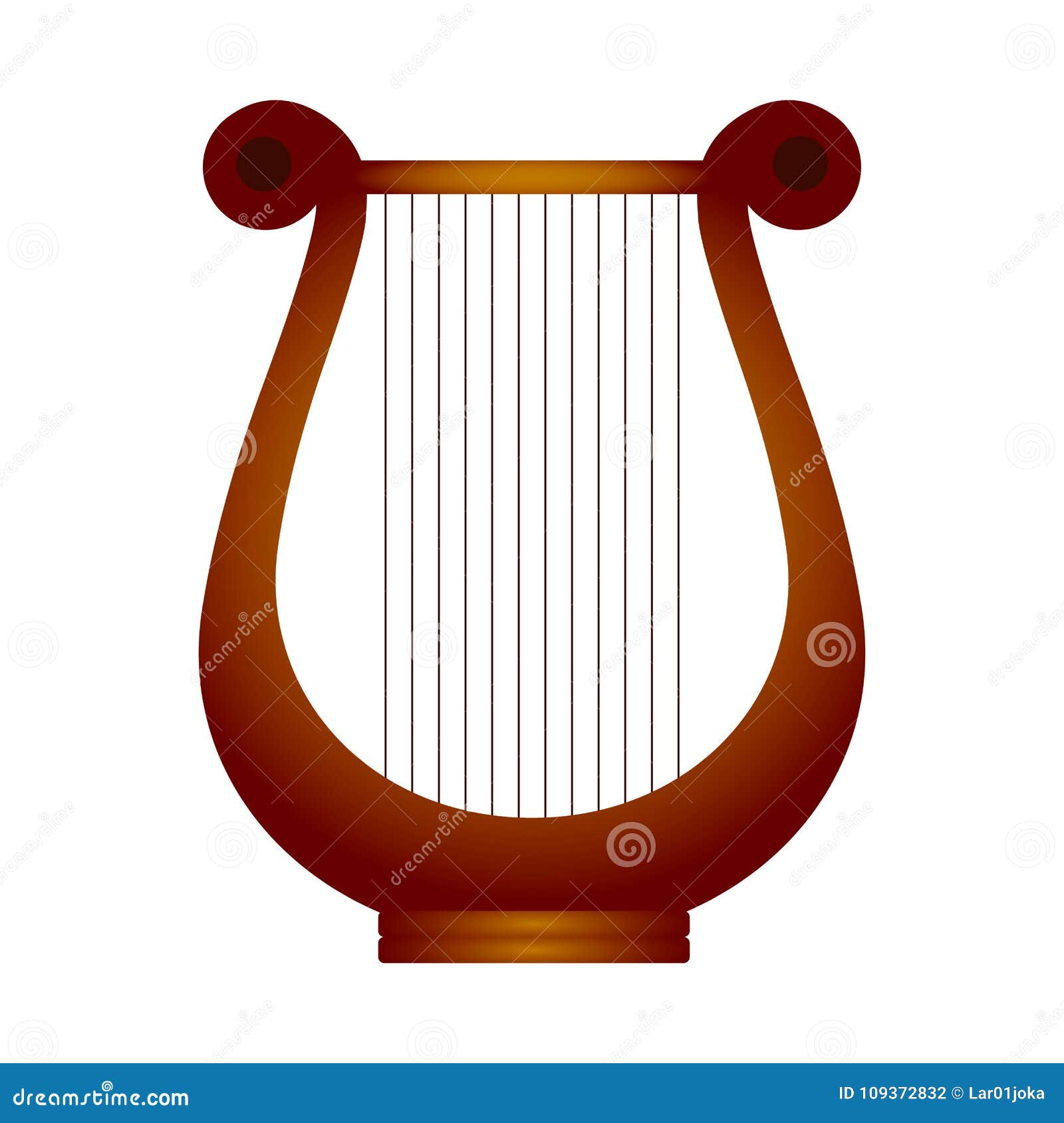 Lira Isolada Instrumento Musical Ilustração do Vetor - Ilustração de ...