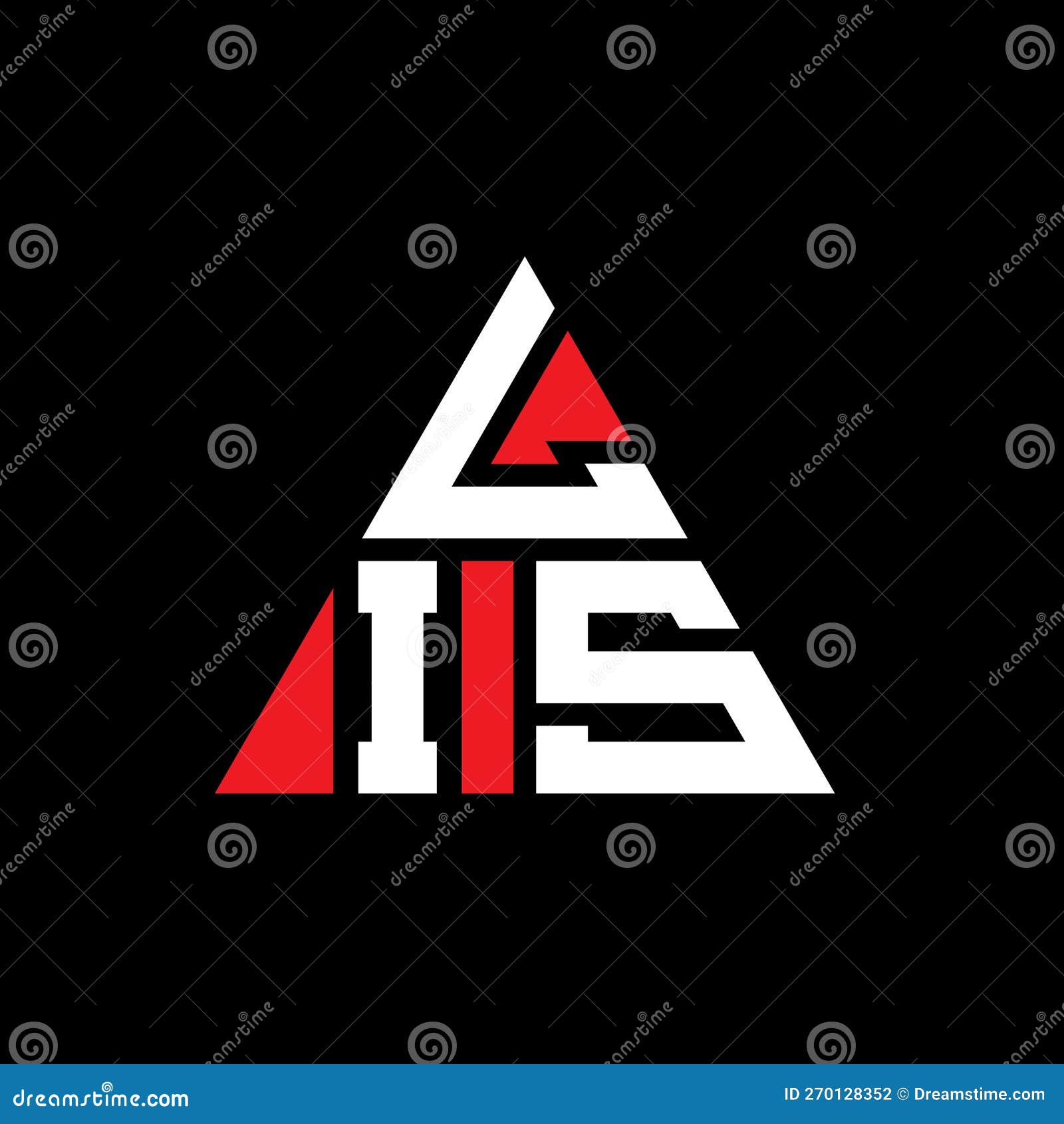LIS Triangle Letter Logo Design with Triangle Shape. LIS Triangle Logo ...