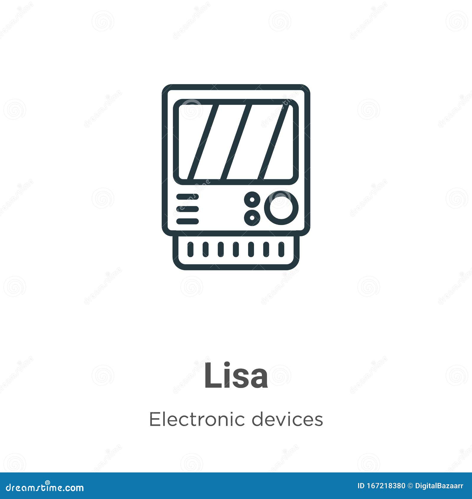 Lisa Concept Vector Linear Icon Isolated On Transparent Background ...