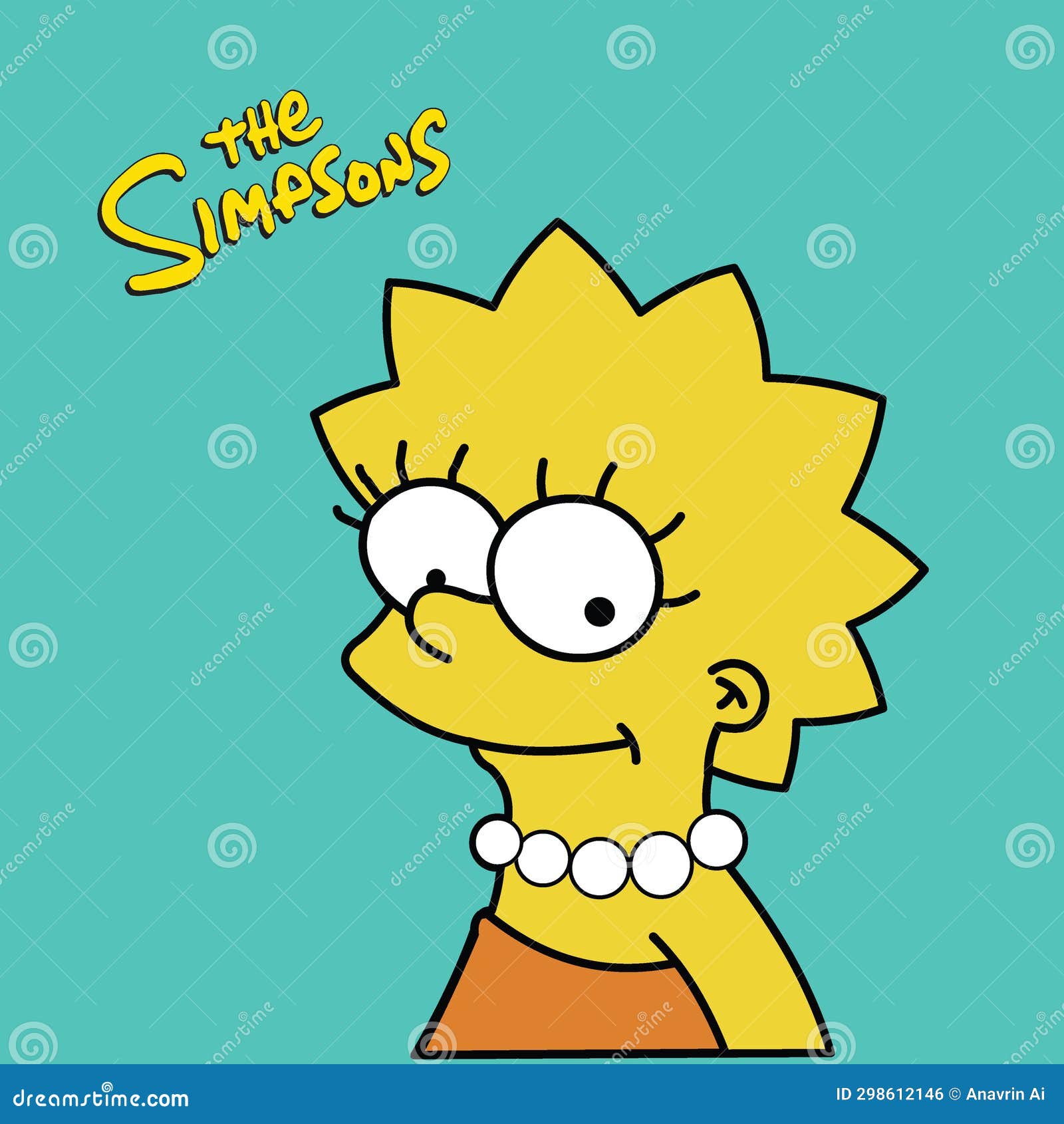 Lisa Simpson Comic Vector Isolated Editorial Photo - Illustration of ...