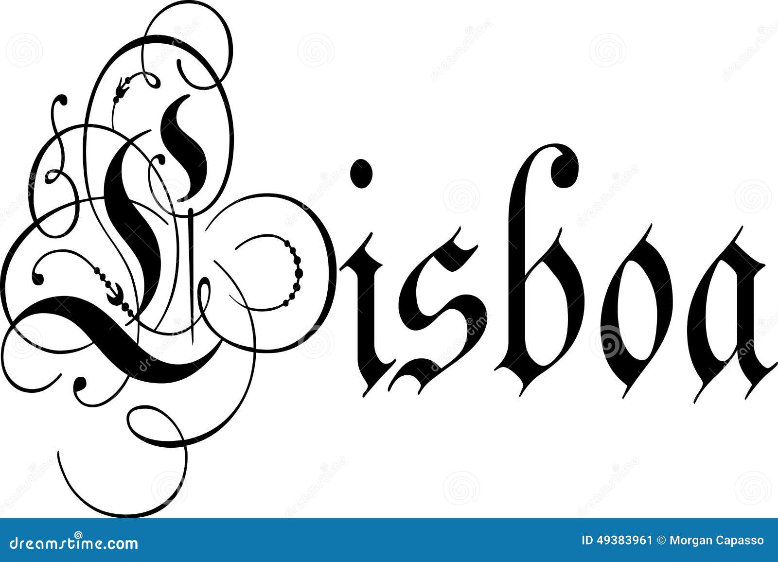 Lisboa stock vector. Illustration of face, written, graphics - 49383961