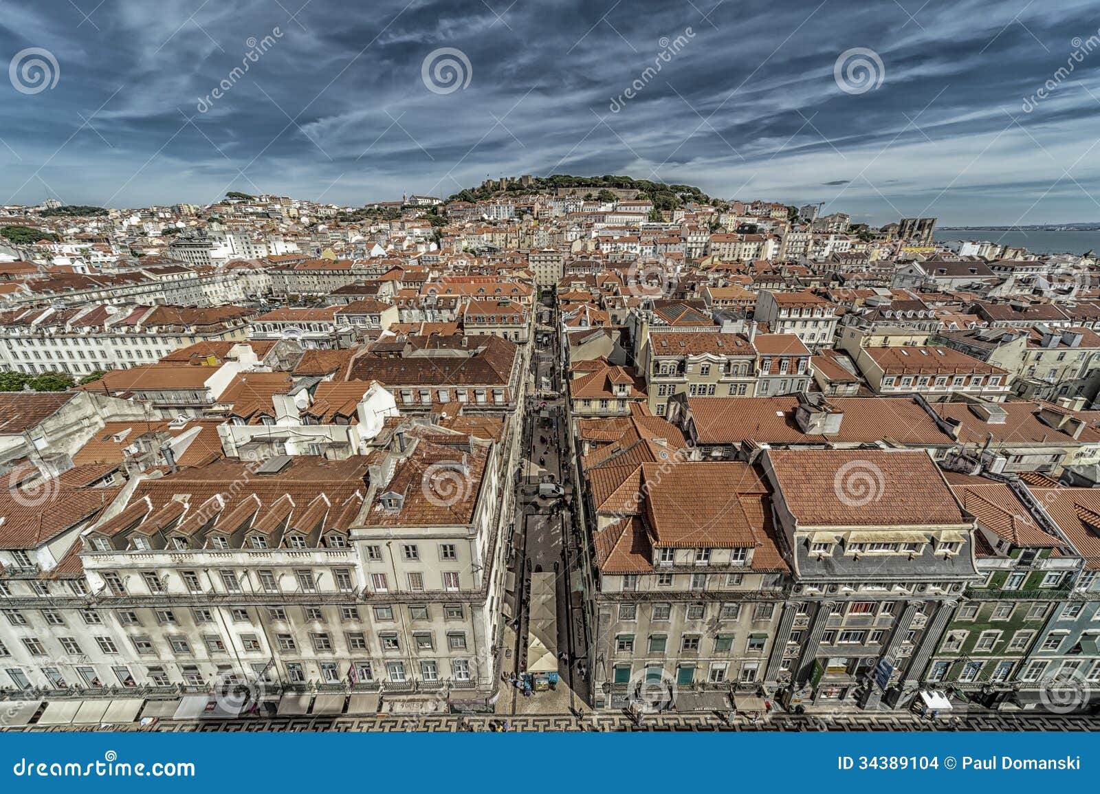 Lisboa Rooftops stock photo. Image of scene, balconies - 34389104