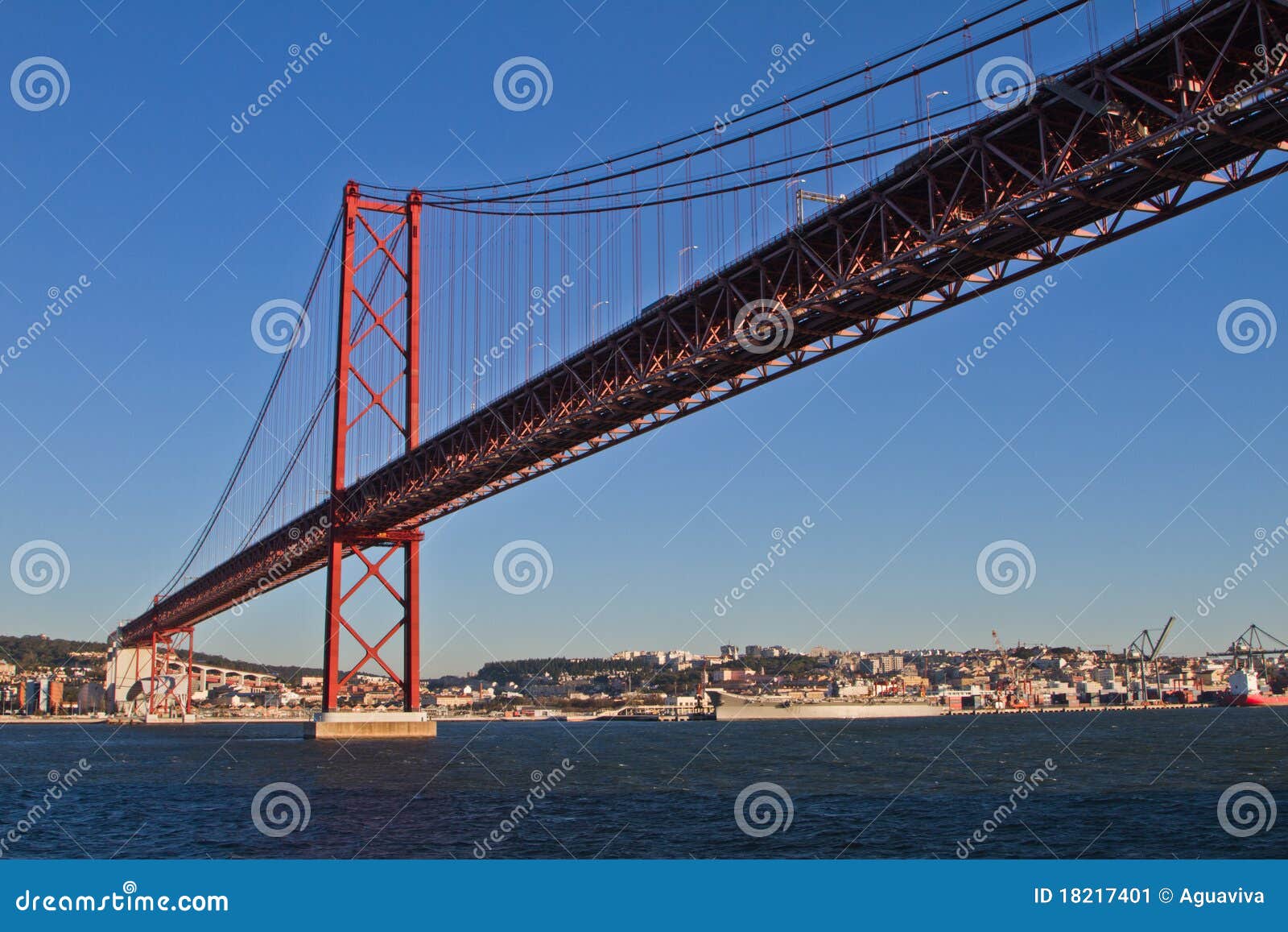 Lisbon, 25th of April Bridge Stock Image - Image of lisbon, building ...