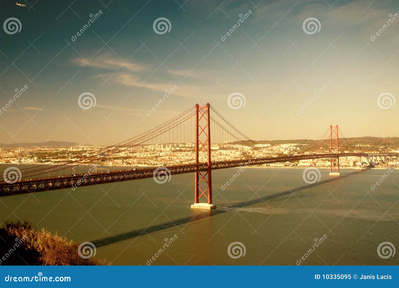 Lisbon Bridge stock image. Image of famous, culture, communication ...