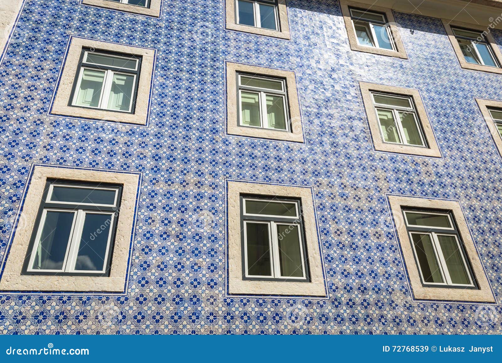 Lisbon Buildings With Typical Traditional Portuguese Tiles On Th Stock Image Image Of Tiled
