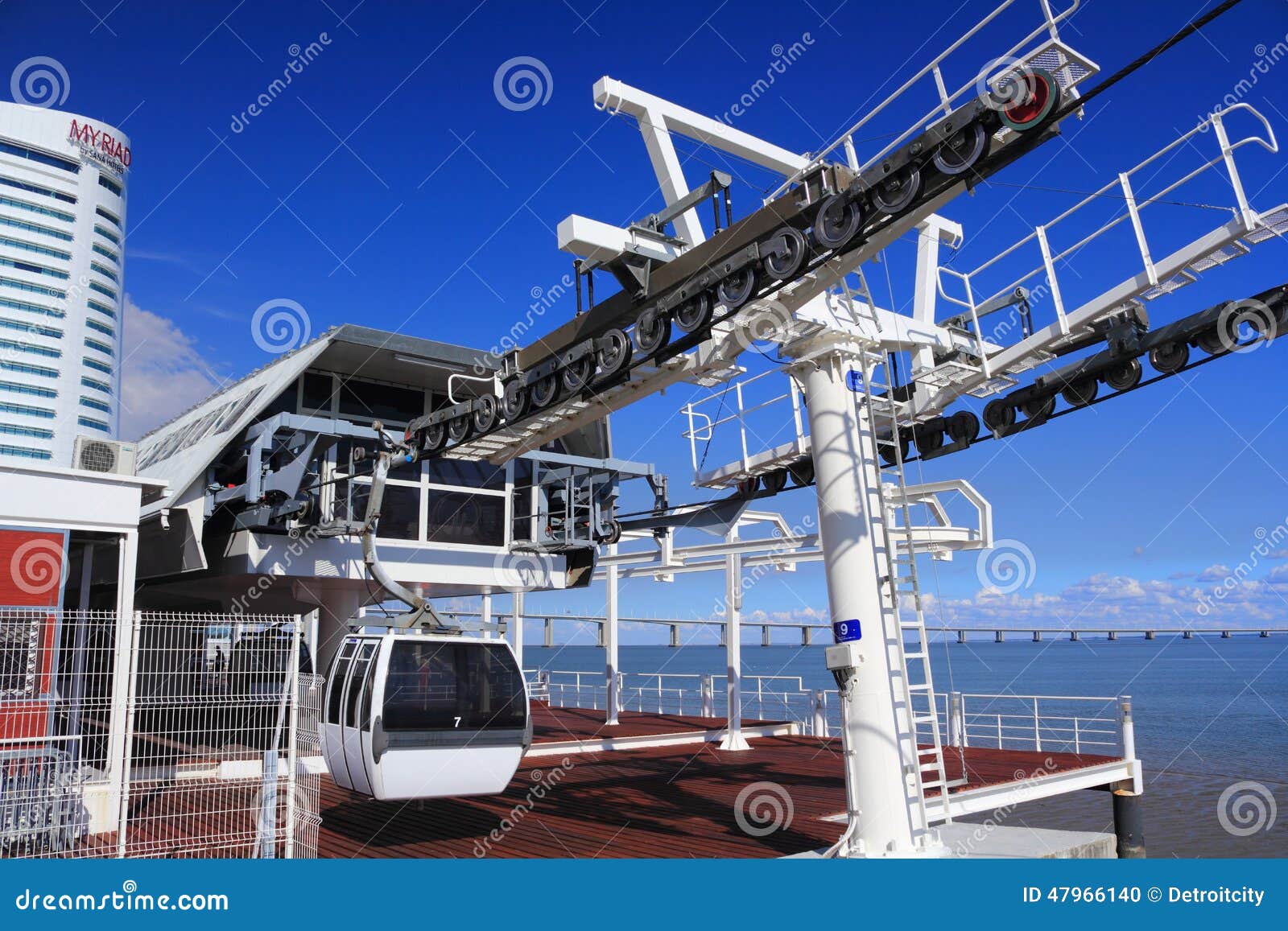 Lisbon`s Cable Car Railway With Four Cable Cars Stock Image ...