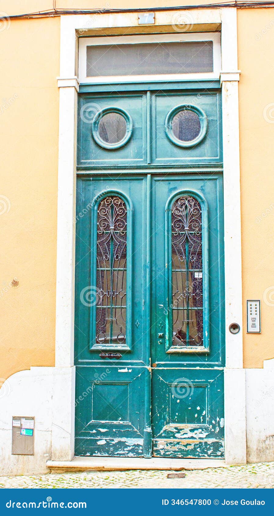 Typical and Original Door of Lisbon, Portugal Editorial Image - Image ...