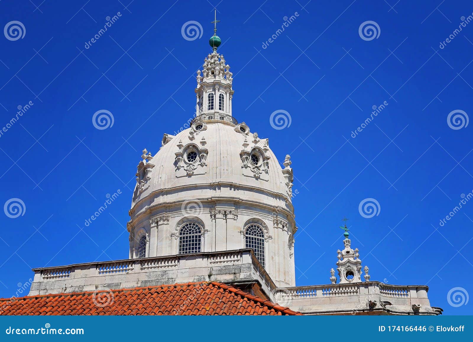 Lisbon Churches in the City Centre Stock Photo - Image of sight, hill ...