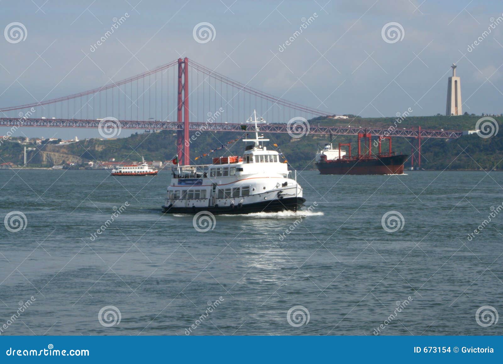 Lisbon harbour stock photo. Image of boats, roads, tourism - 673154