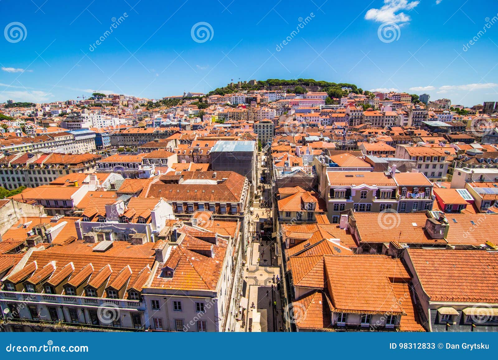 10 July 2017 - Lisbon, Portugal. Lisbon Panoramic View in the Beautiful ...