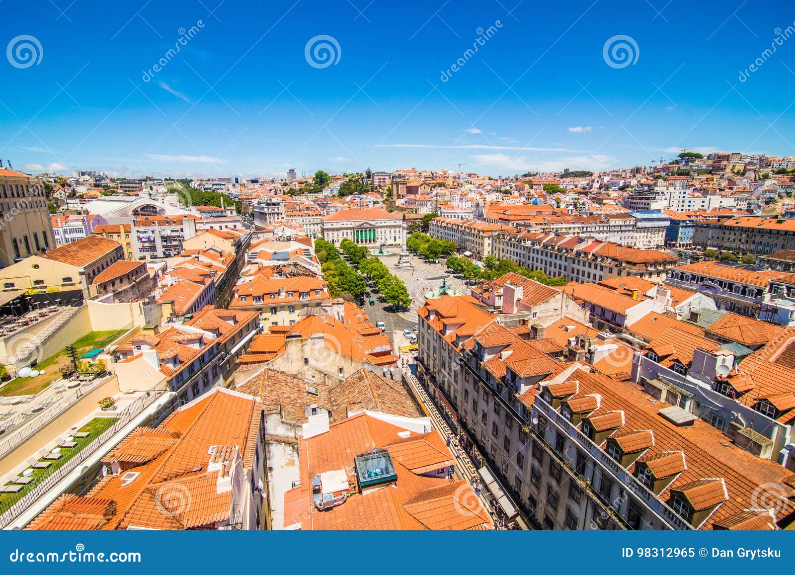 10 July 2017 - Lisbon, Portugal. Lisbon Panoramic View in the Beautiful ...
