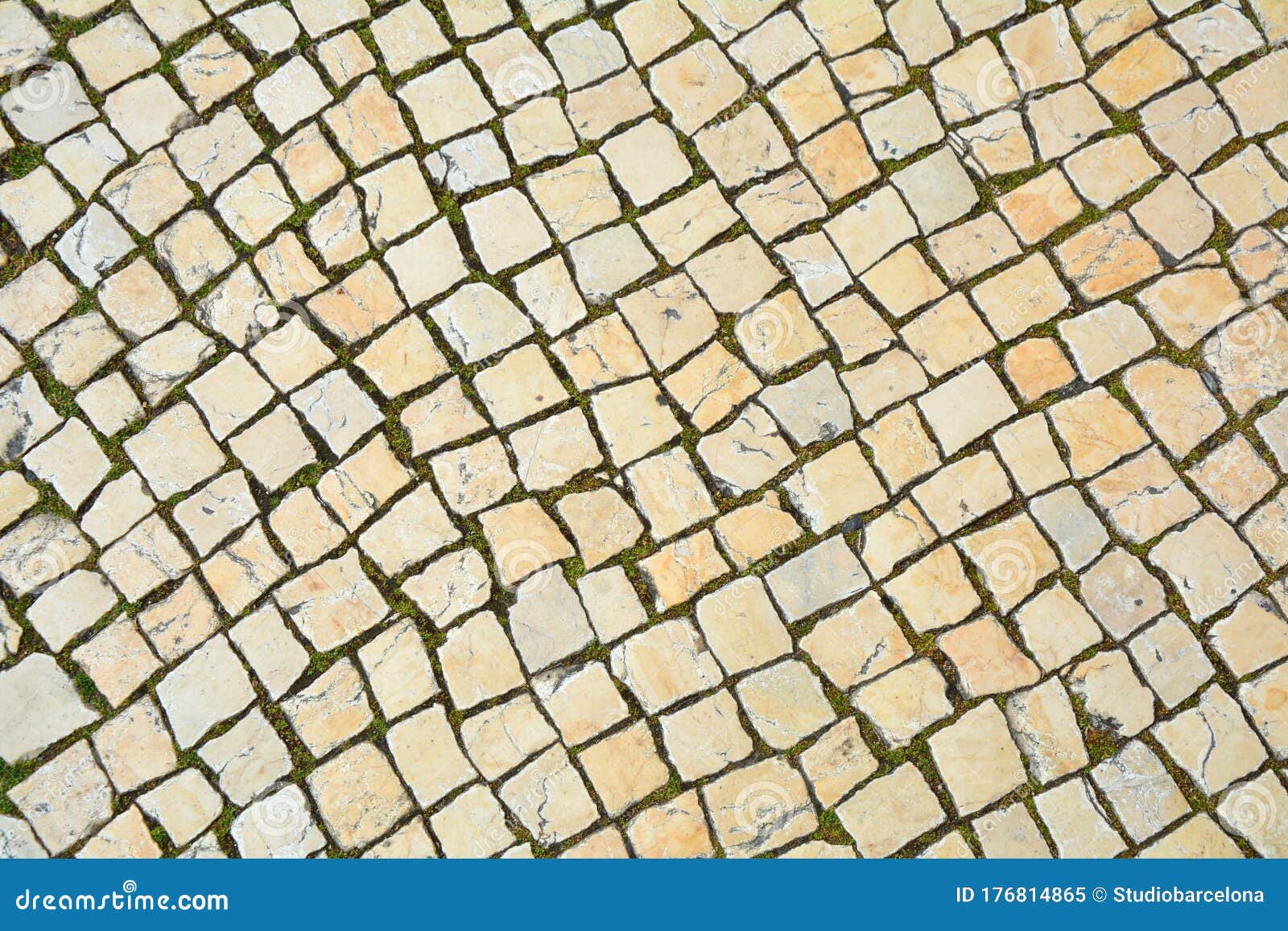 Lisbon Pavement Made of Limestone Squares Background Stock Image ...