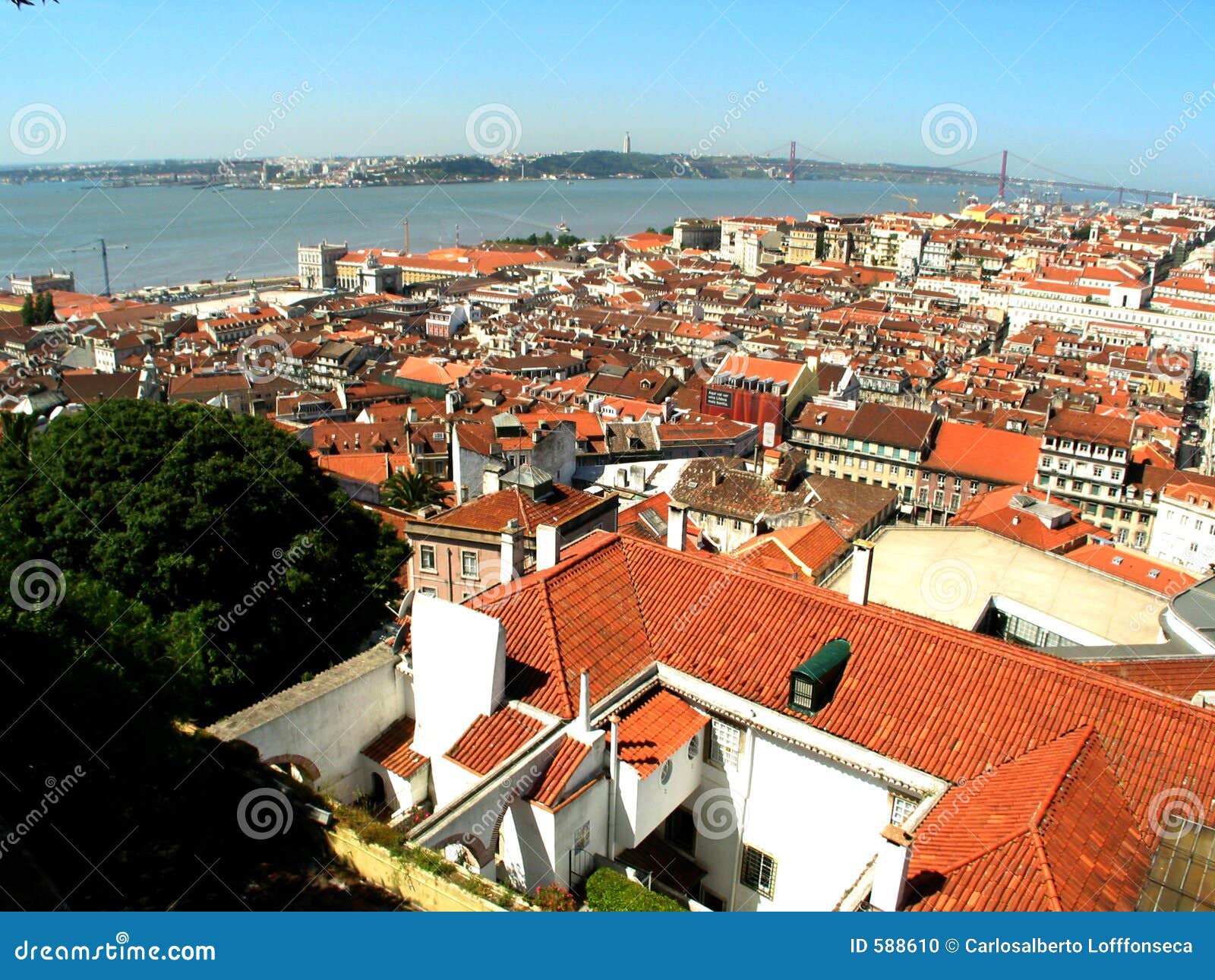 Lisbon,Portugal stock photo. Image of river, landscape - 588610