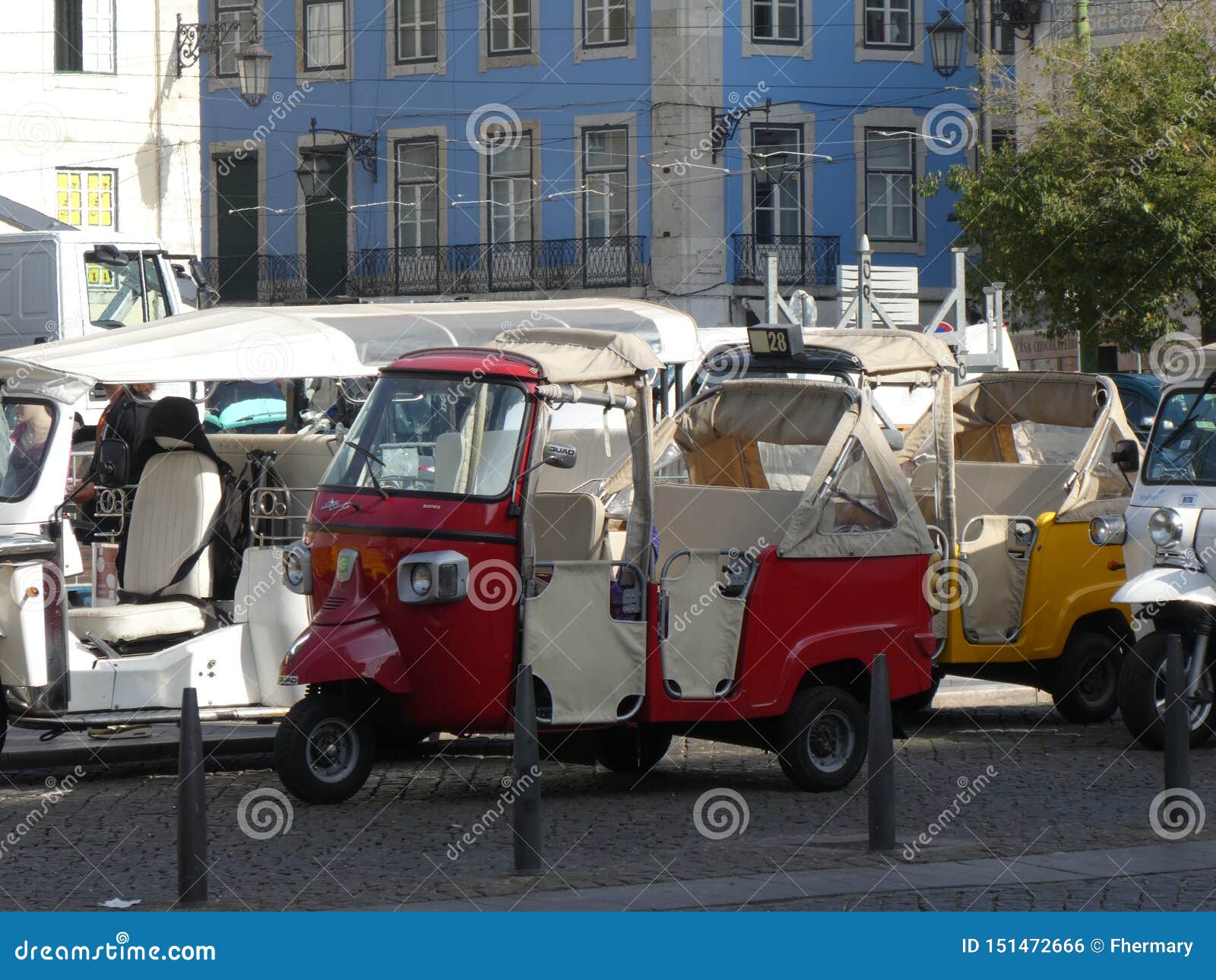 Colorful Tuk Tuks Parked in Downtown Lisbon, Portugal, Europe Stock ... Colorful Tuk Tuks Parked in Downtown Lisbon, Portugal, Europe Stock ...