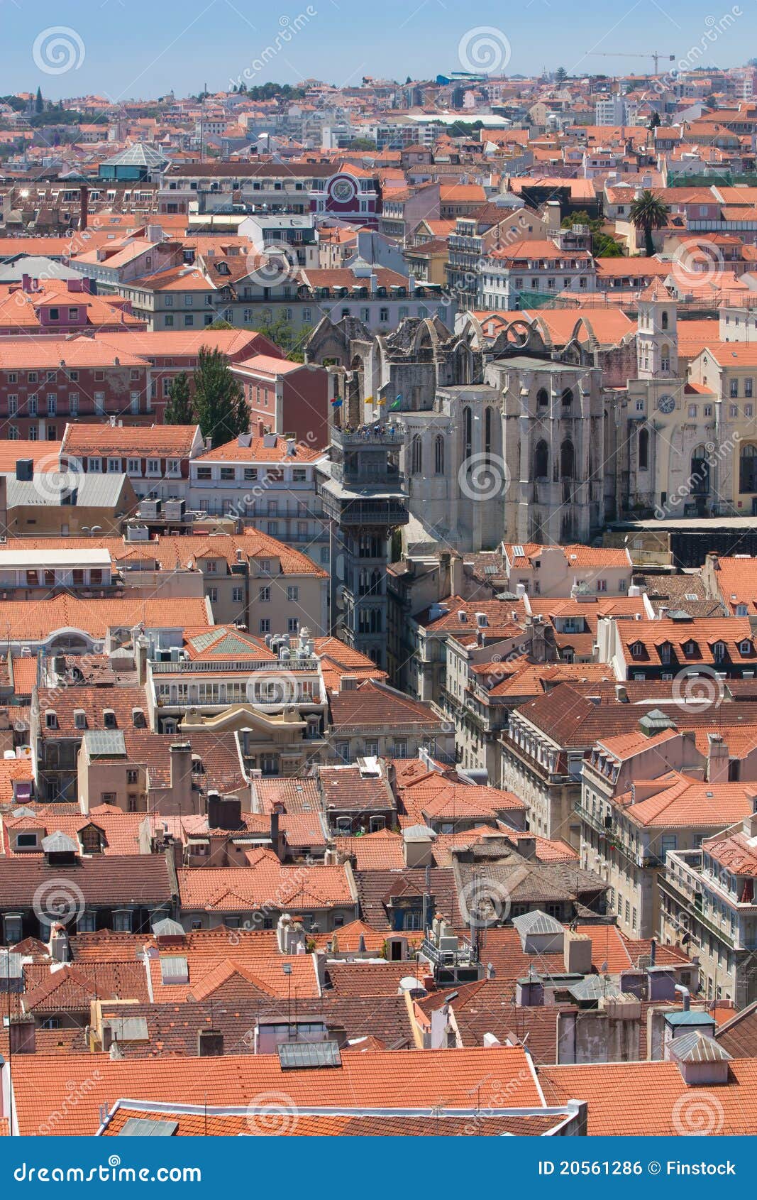 Lisbon rooftops stock photo. Image of landmark, lisbon - 20561286