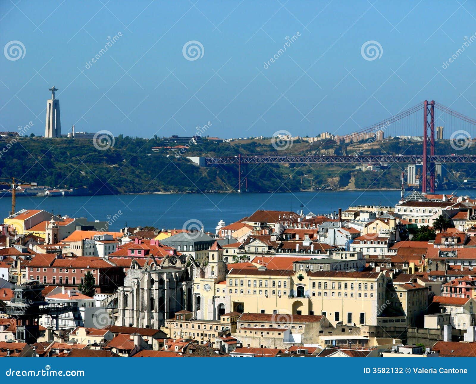 Lisbon view stock photo. Image of 25th, church, lisbon - 3582132