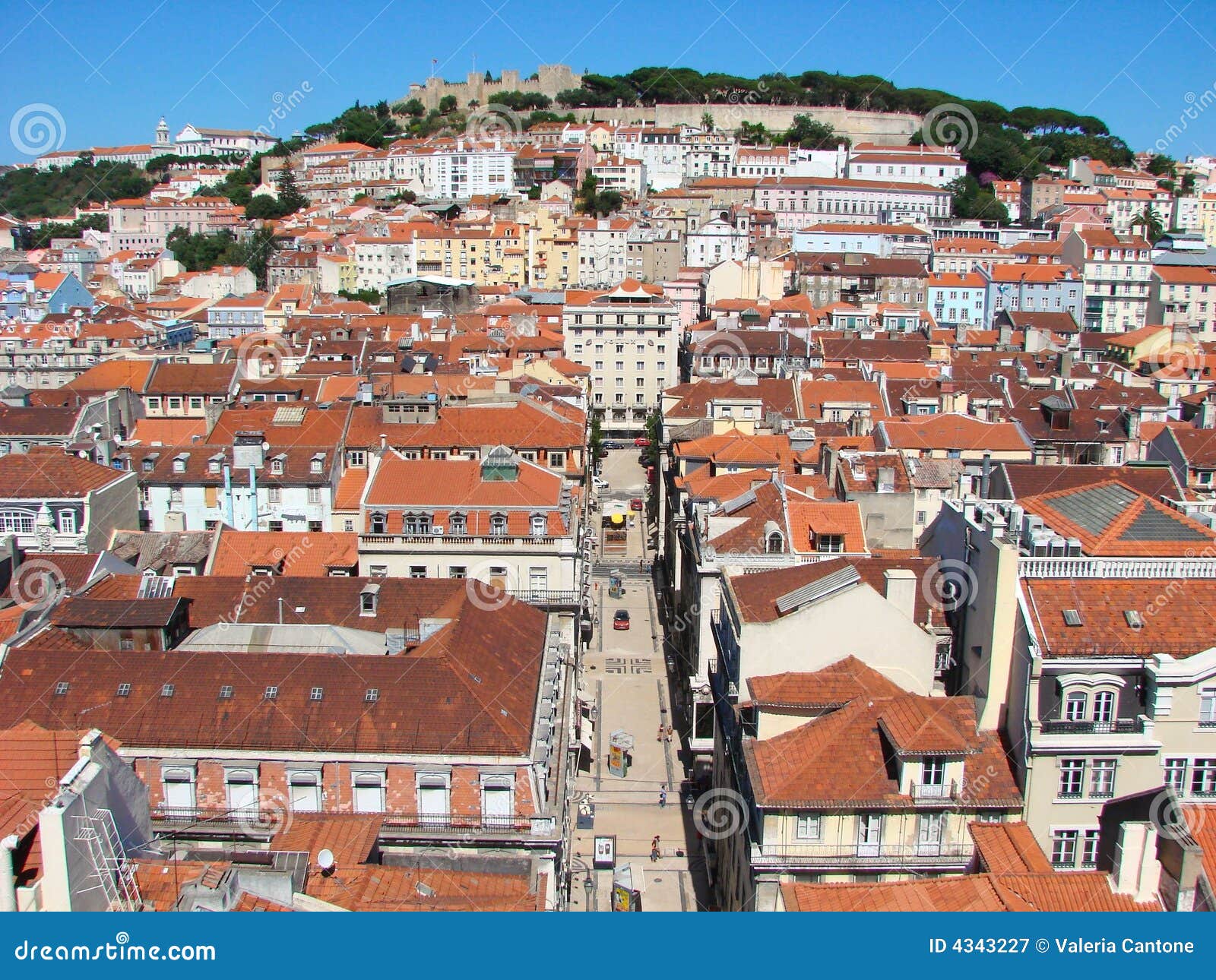 Lisbon view stock image. Image of lisboa, blue, white - 4343227