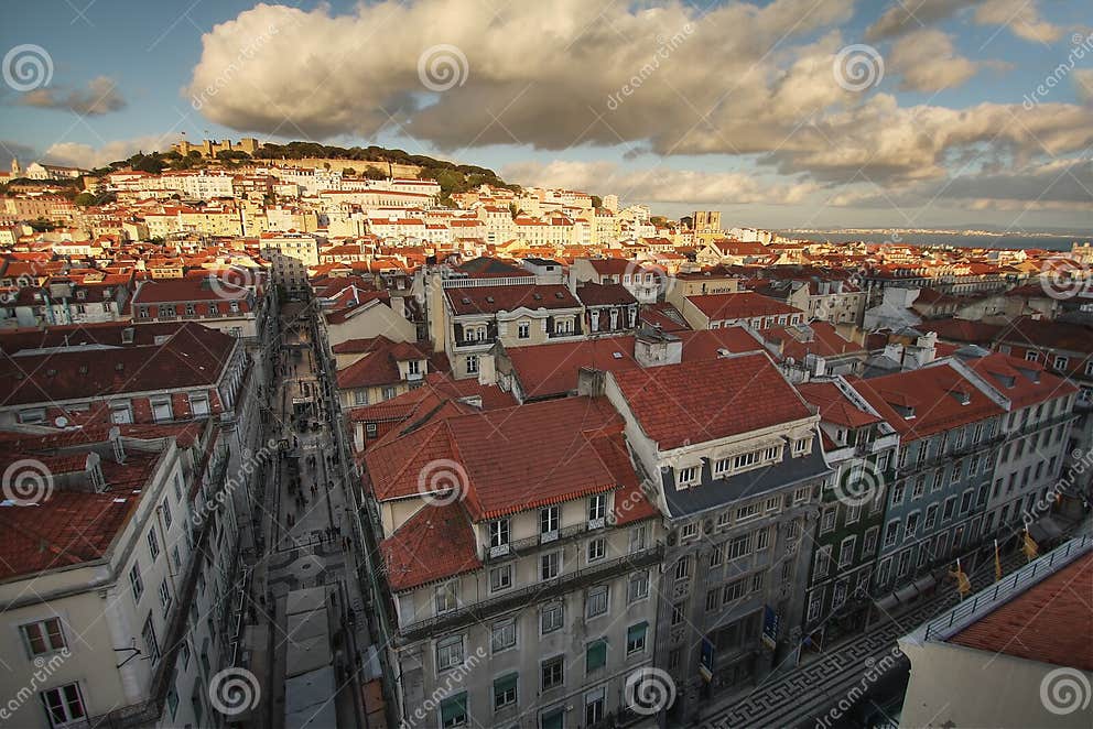 Lisbon view stock photo. Image of george, scenic, aerial - 9032178
