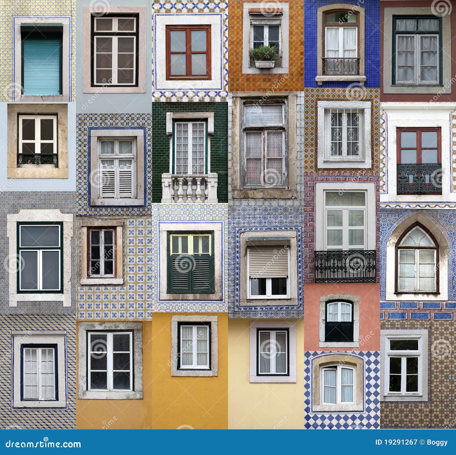 Lisbon windows stock image. Image of azulejo, detail - 19291267