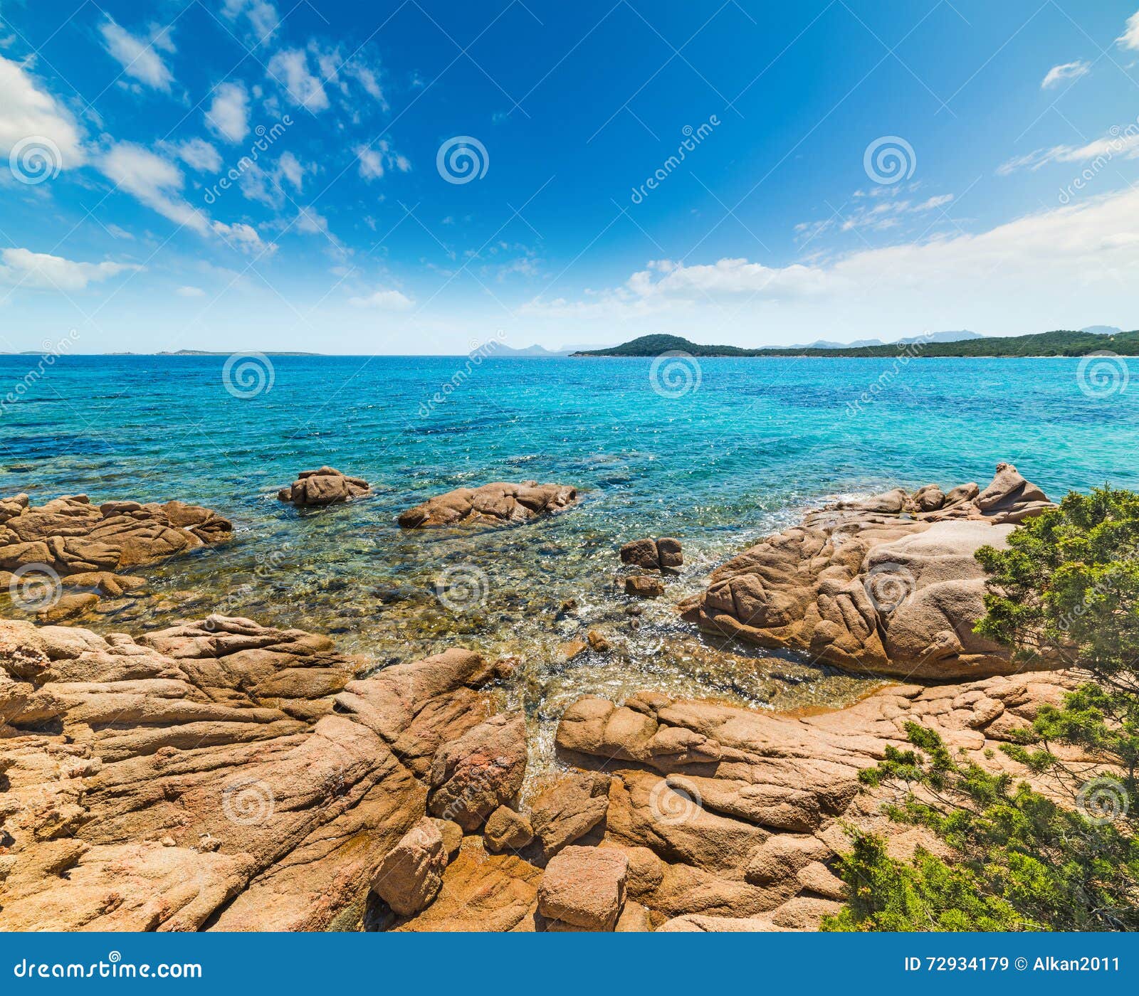 Liscia Ruja Beach Under a Cloudy Sky Stock Image - Image of beach, ruja ...