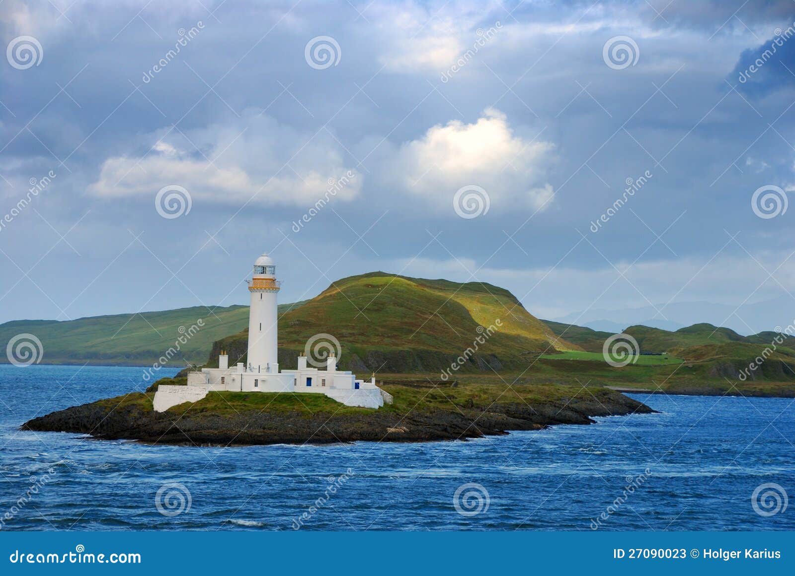 Lismore Lighthouse on Eilean Musdile Stock Image - Image of musdile ...