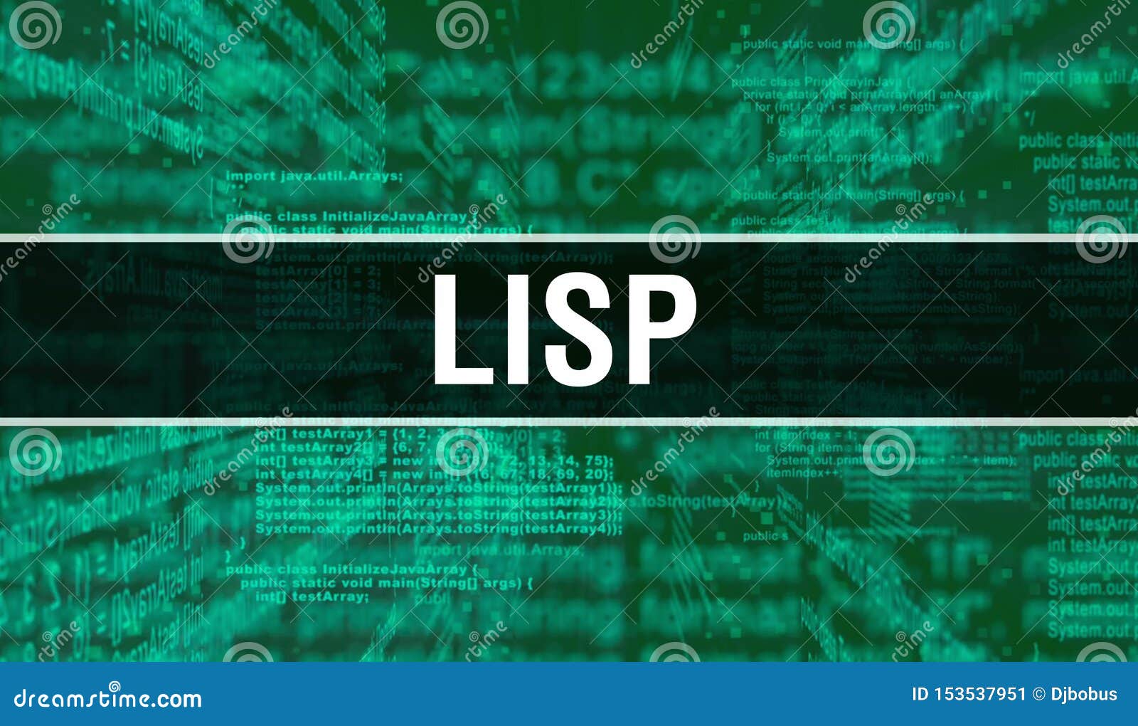 LISP Con Texto De Código Java Digital Concepto Vectorial De ...