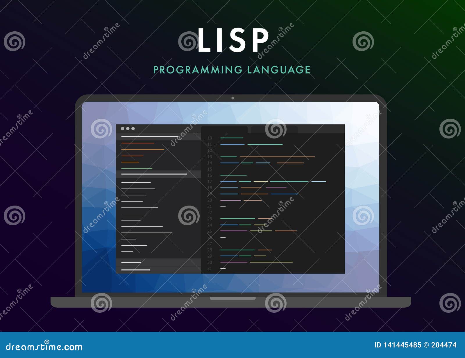 Lisp programming language stock vector. Illustration of programming ... Lisp programming language stock vector. Illustration of programming ...