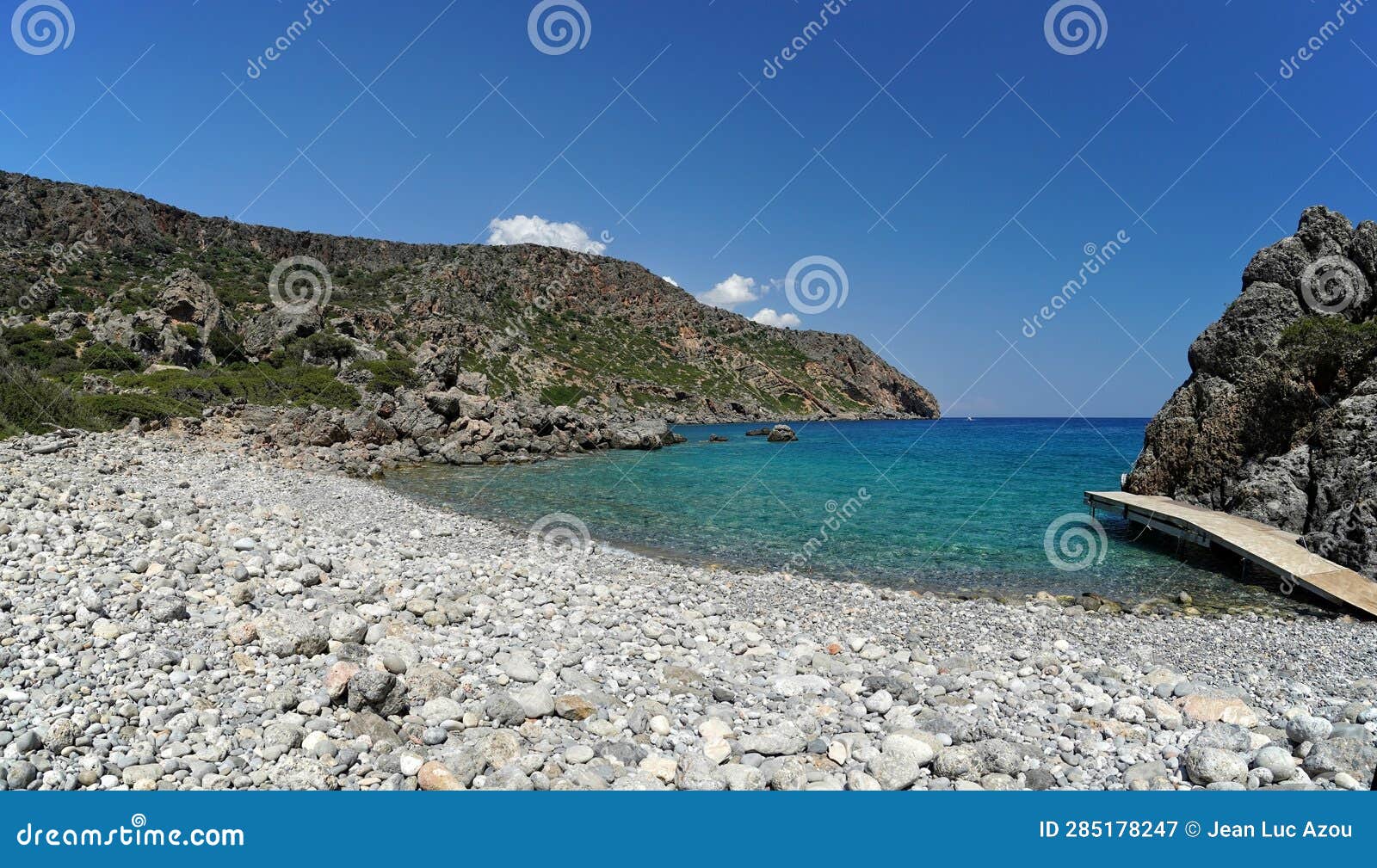 Lissos Beach in Sougia, Crete Stock Image - Image of site, pebbles ...