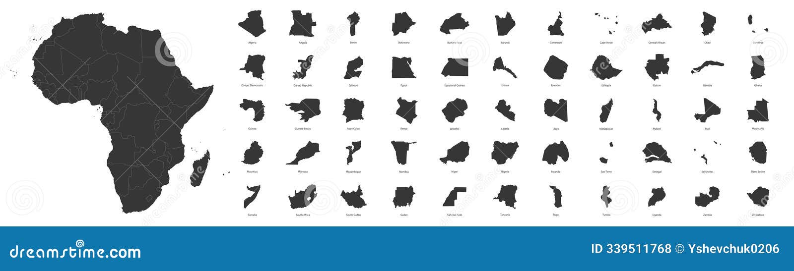 List of African Countries. Vector Illustration Stock Vector ...