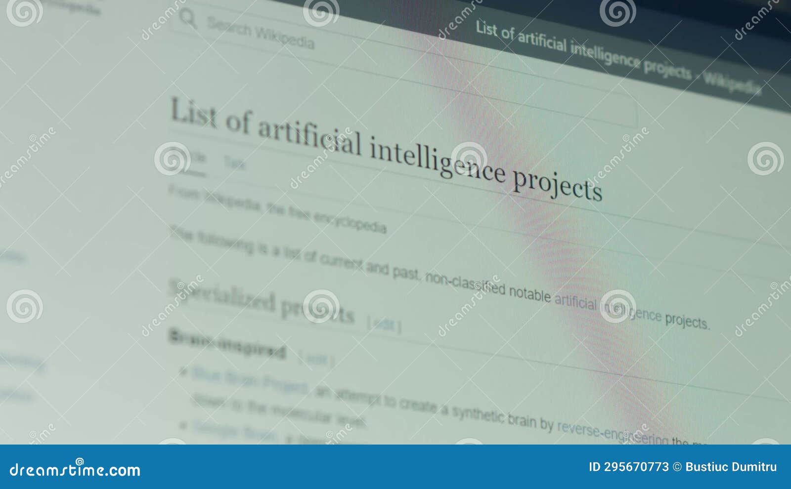 List of Artificial Intelligence Projects on Computer Screen Stock Video ...