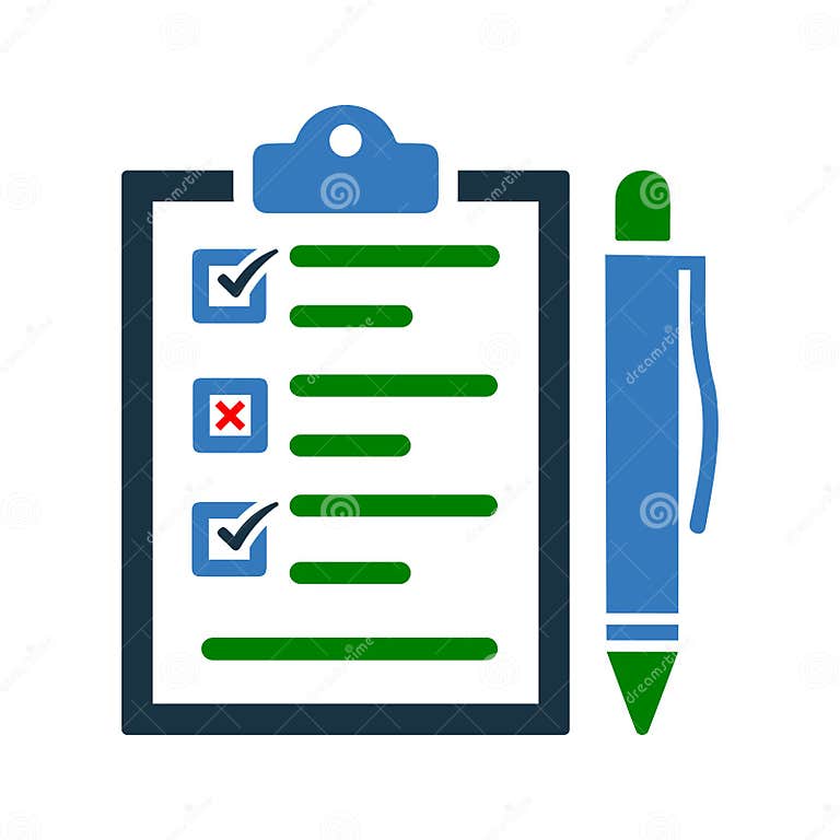 List, Checklist, Question Paper, Survey, Questionnaire Icon. Editable ...